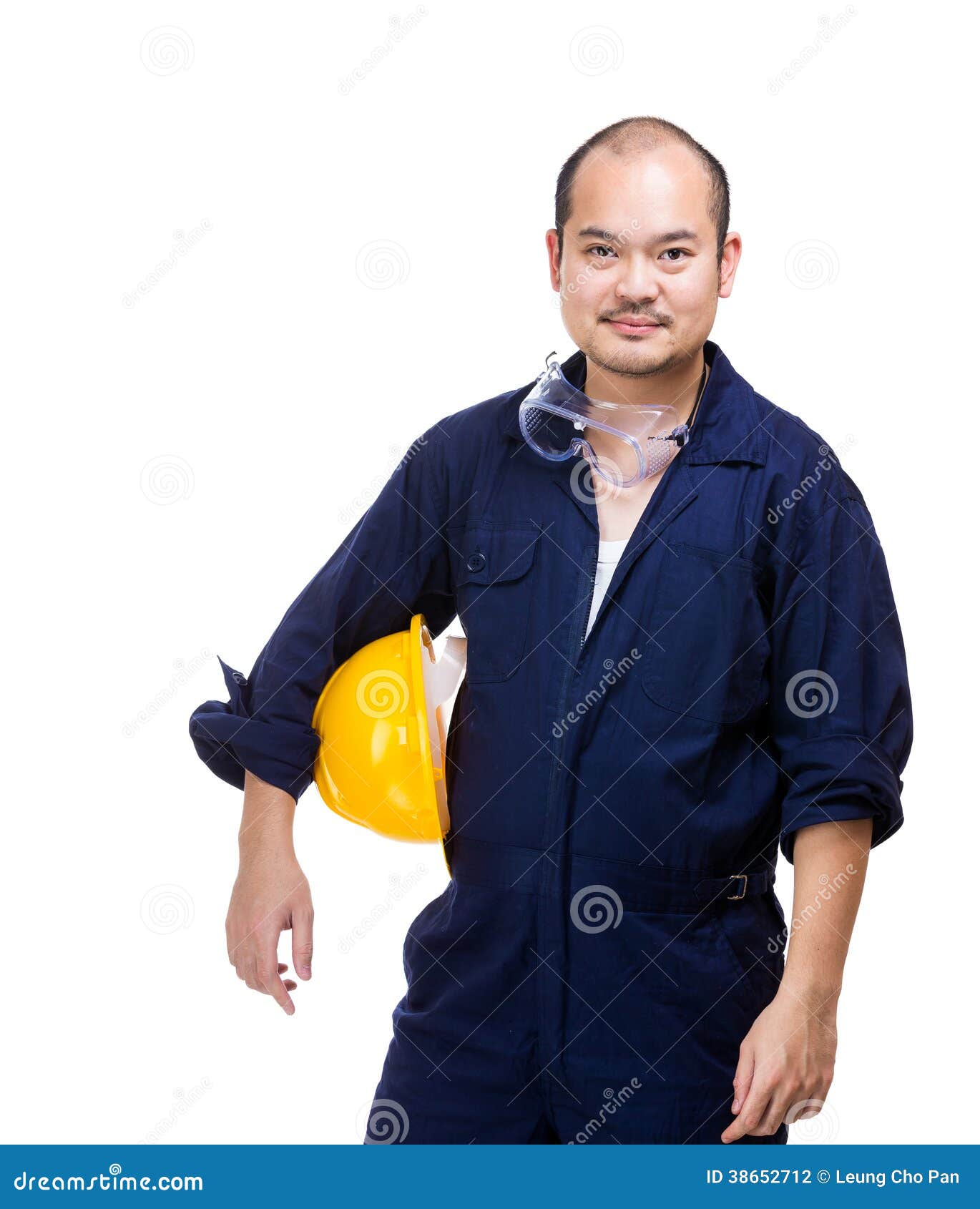 Asia Construction Worker Portrait Stock Photo - Image of happy, korean ...