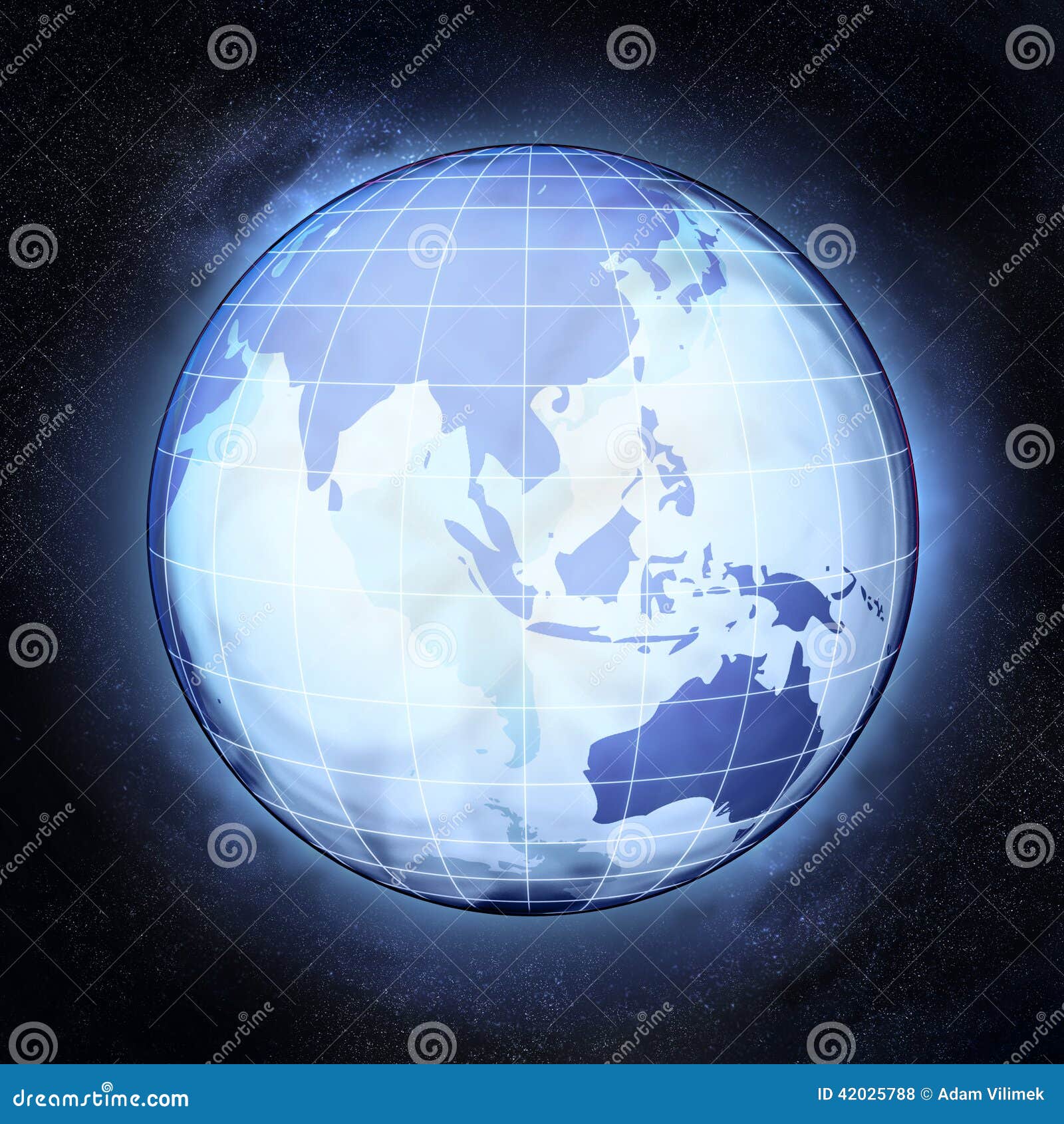 Asia Earth World In Open Wooden Crate Packing Collection Royalty-Free ...