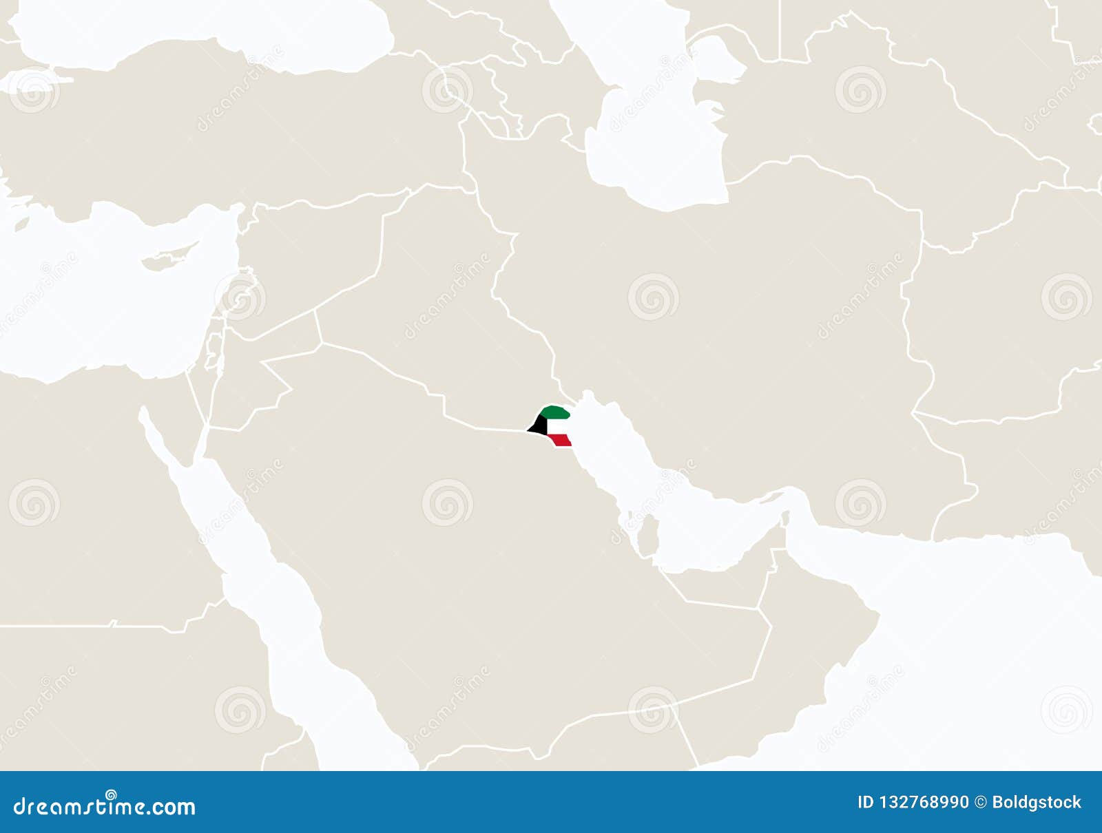 Kuwait Map Asia