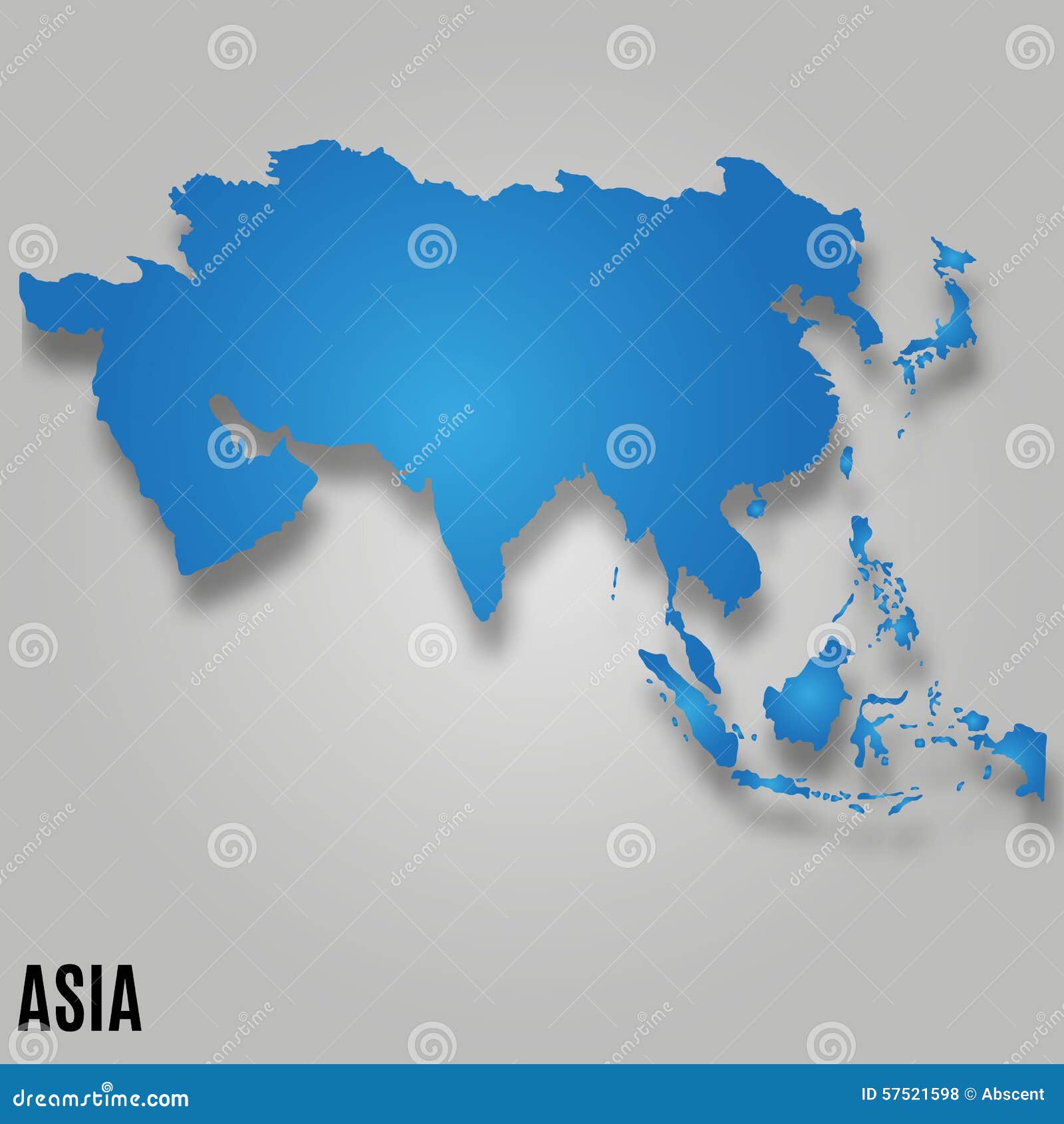 Asia Political Map Card Paper Stock Illustrations – 103 Asia Political ...