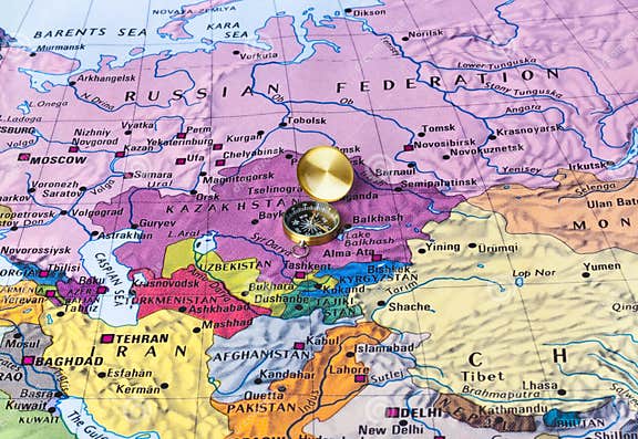 Asia map and compass stock image. Image of ecology, holiday - 55437943