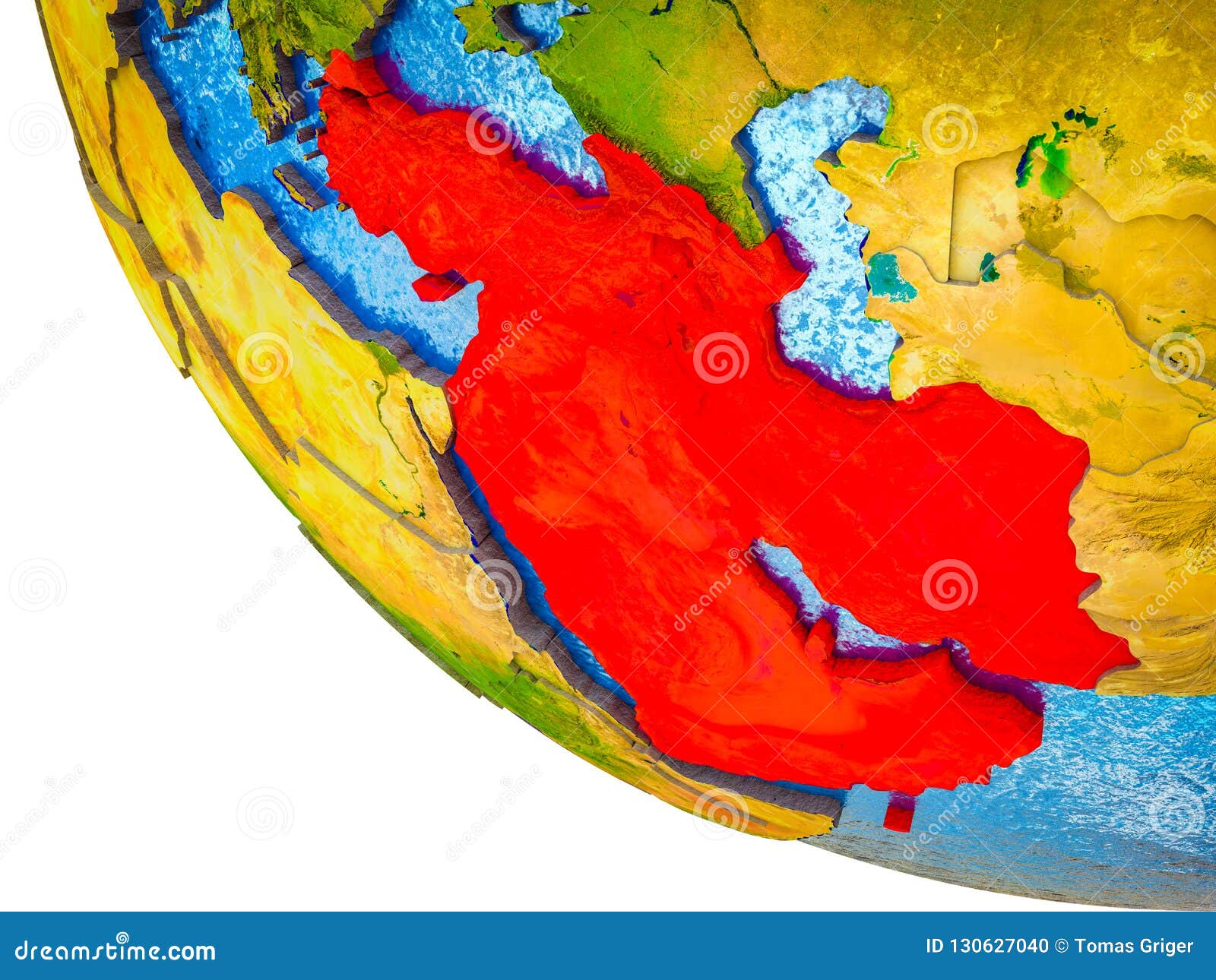 Asia Occidental En La Tierra 3D Stock de ilustración - Ilustración de ...