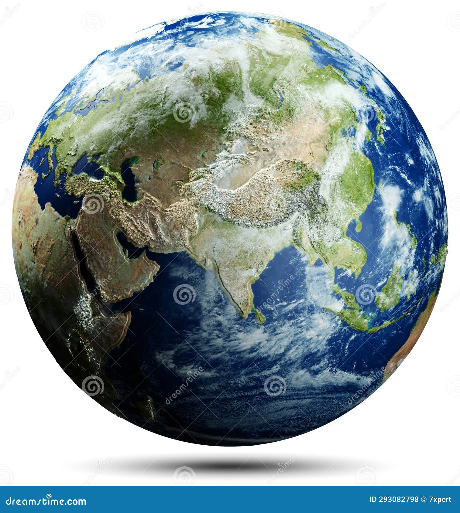 Asia - planet Earth stock illustration. Illustration of continent ...