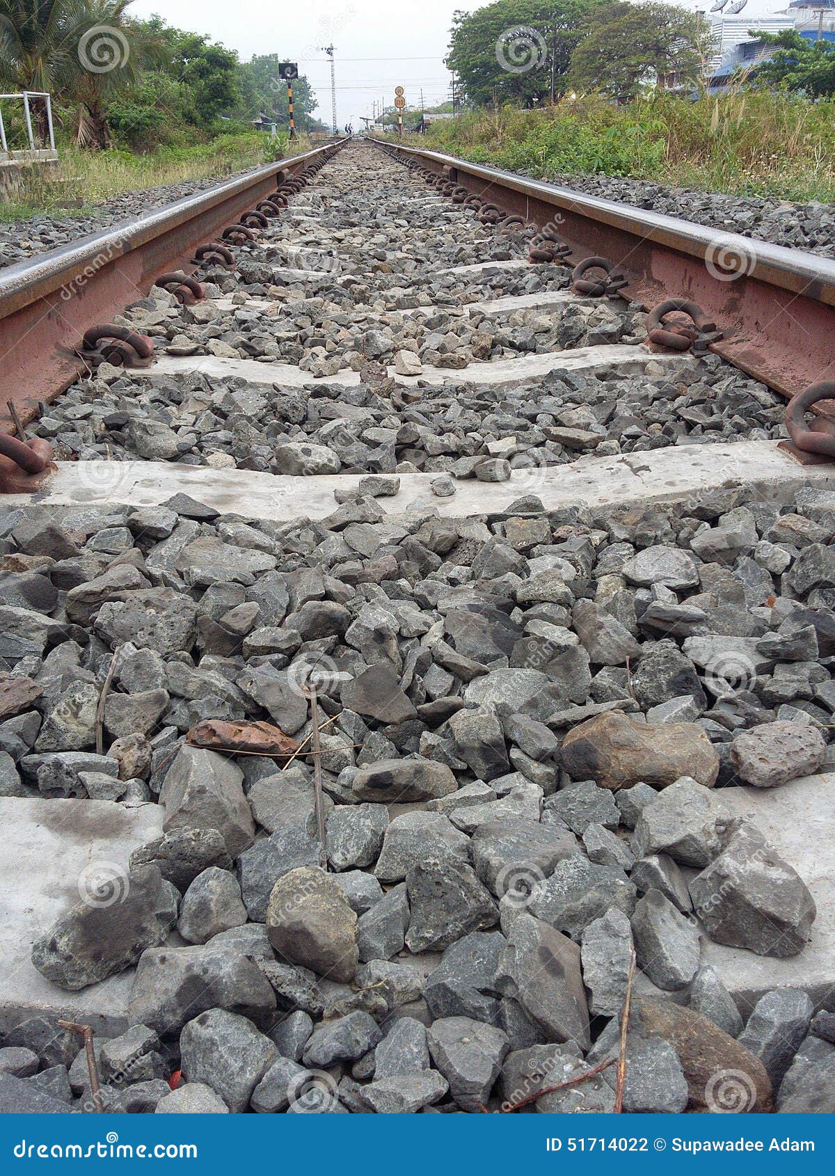Asia Railroad Track for Train Stock Photo - Image of granite, support ...
