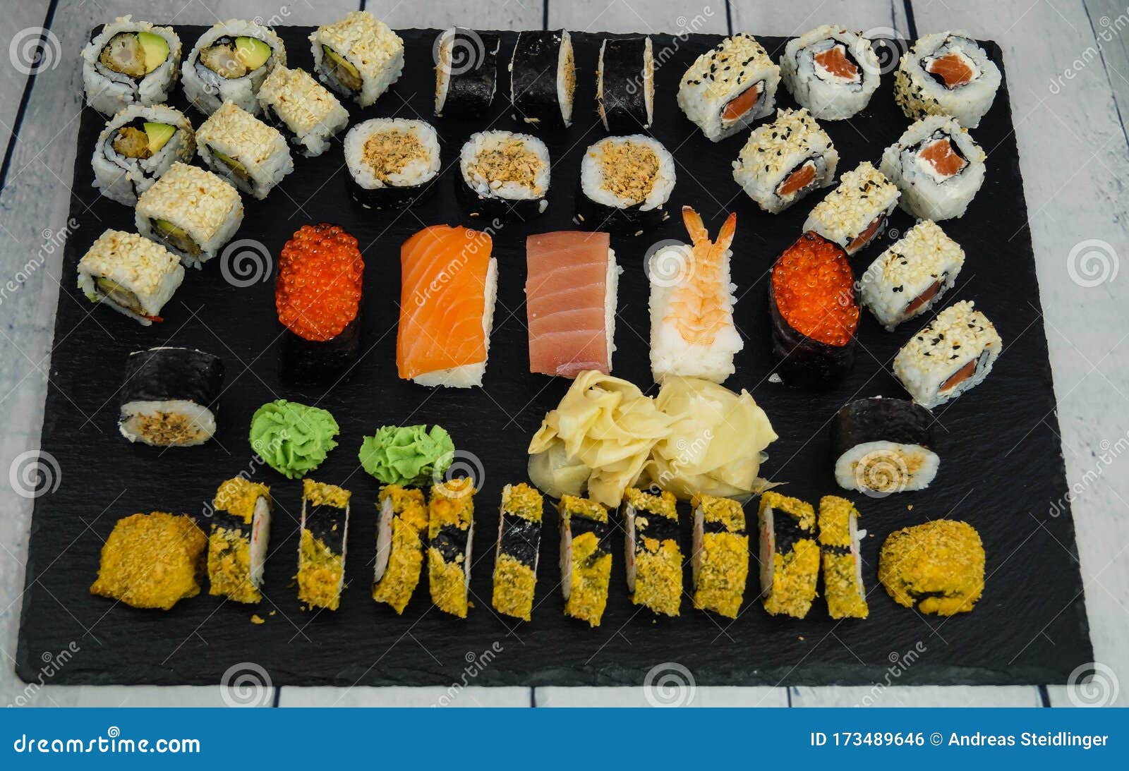 Asia seafood sushi stock photo. Image of fillet, asia - 173489646