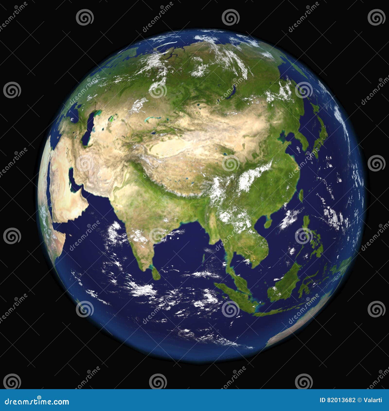 Asia Seen from Space 3d Illustration Elements of this Image Furnished ...