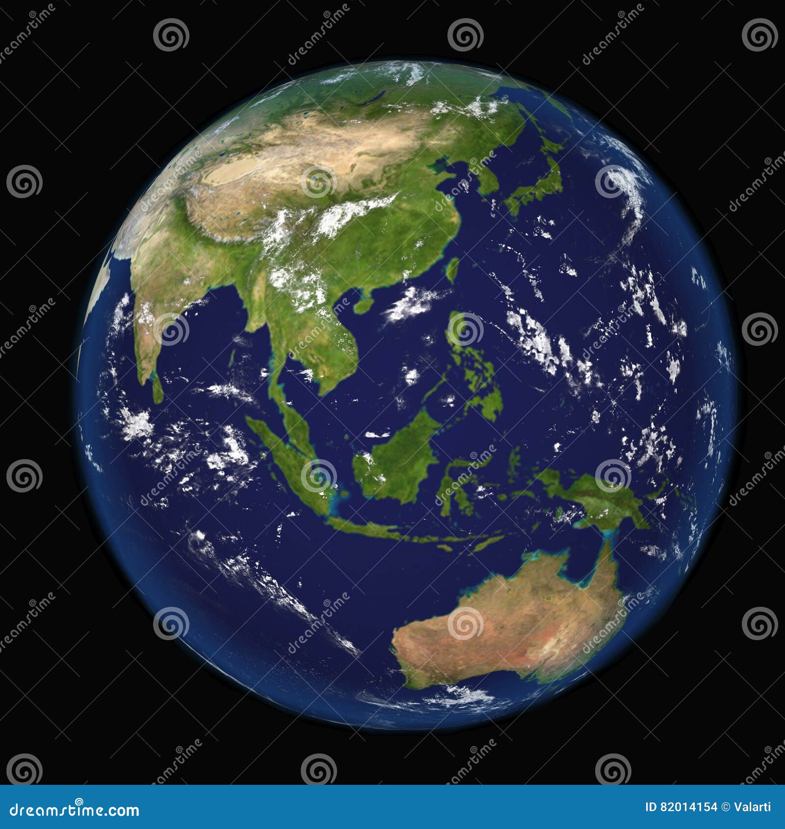 Asia Seen from Space 3d Illustration Elements of this Image Furnished ...