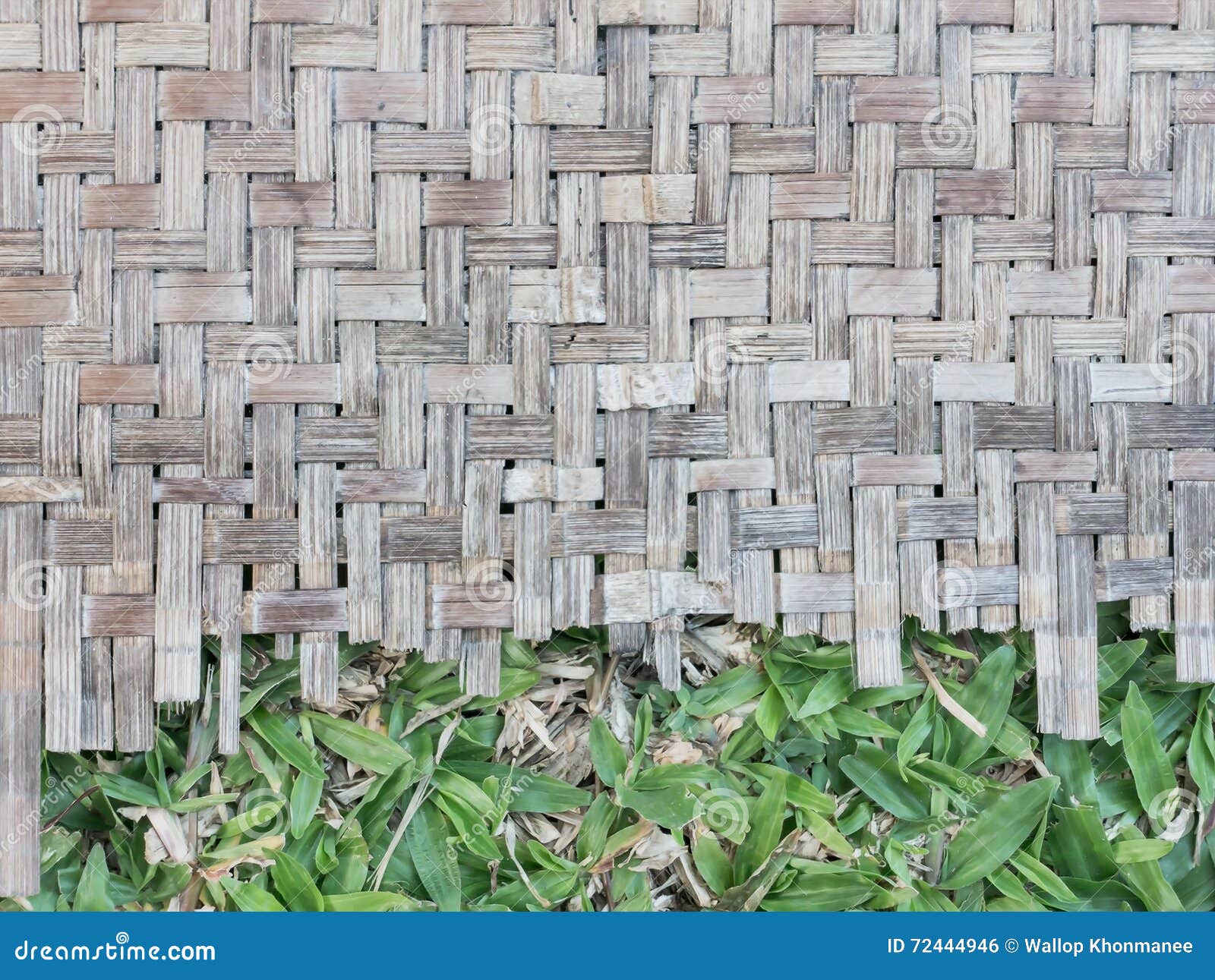 Asia Style Bamboo Wall, Bamboo Pattern Basketry Handmade. Stock Photo ...