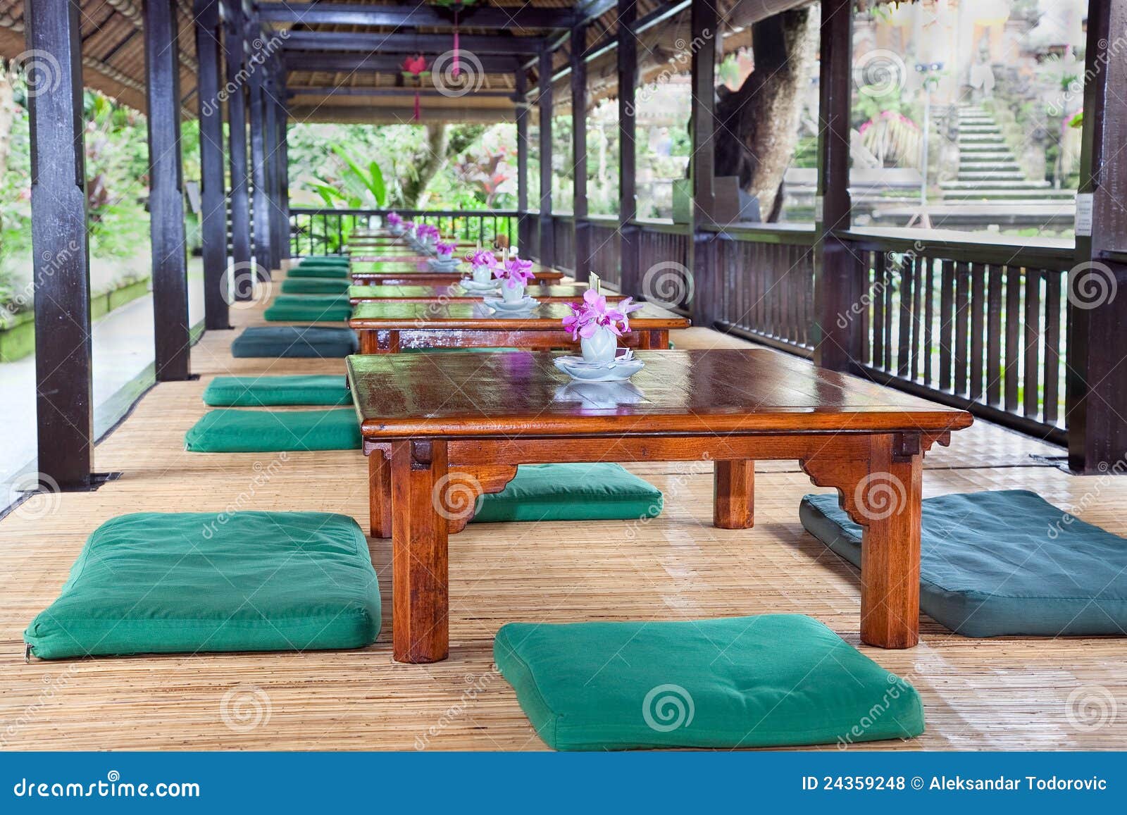 Asia Style Restaurant Interior Stock Photo - Image of furniture, rest ...