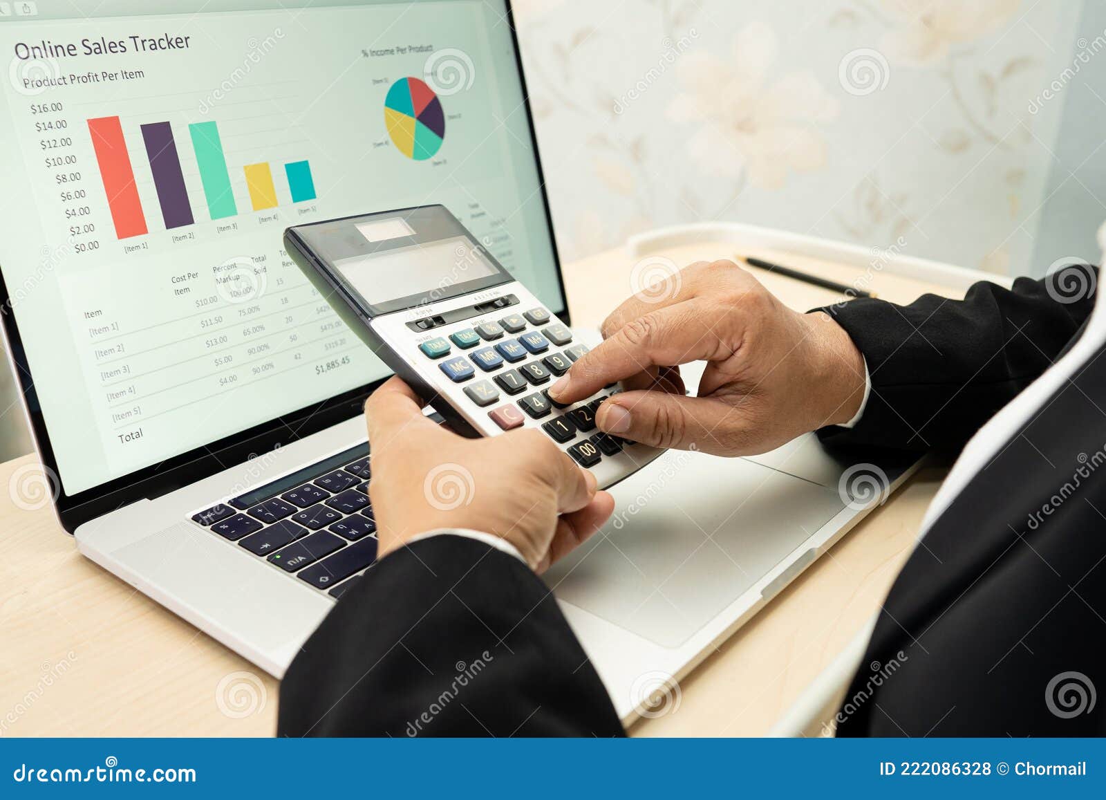Asian Accountant Working and Analyzing Financial Reports Project ...
