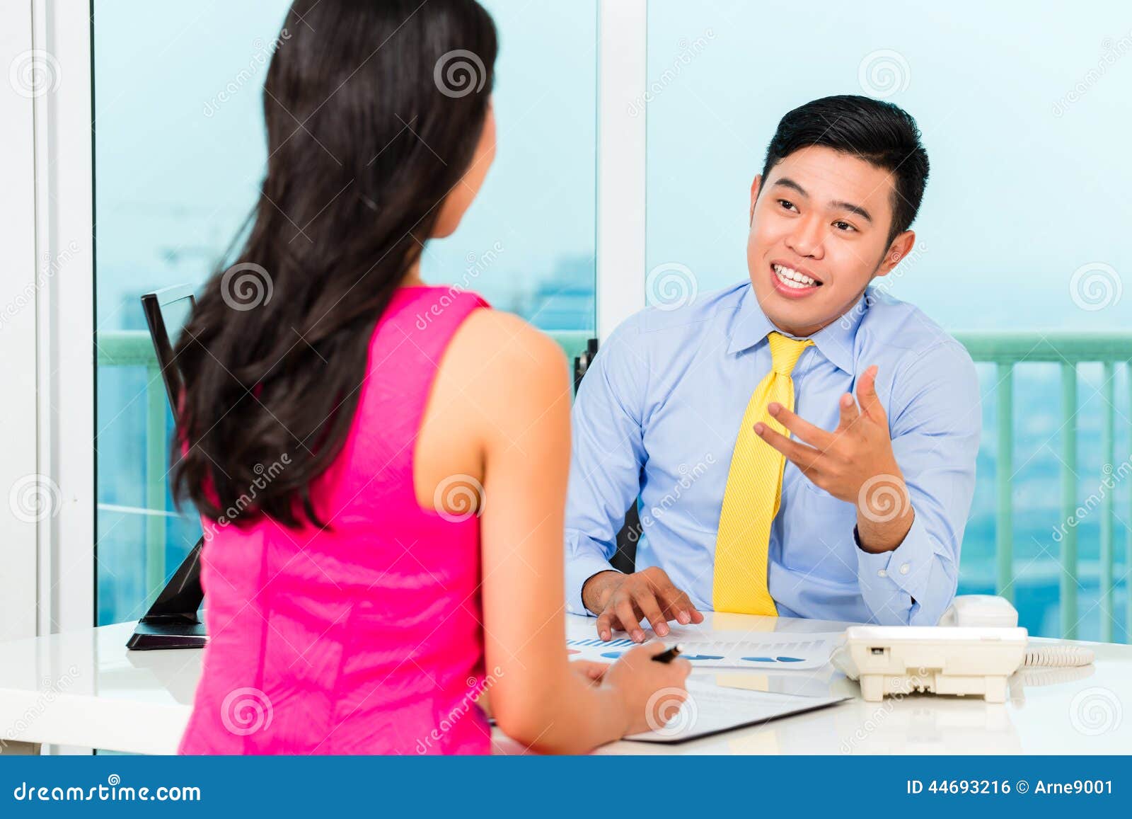 Asian Advisor with Client on Investment Stock Photo - Image of asian ...