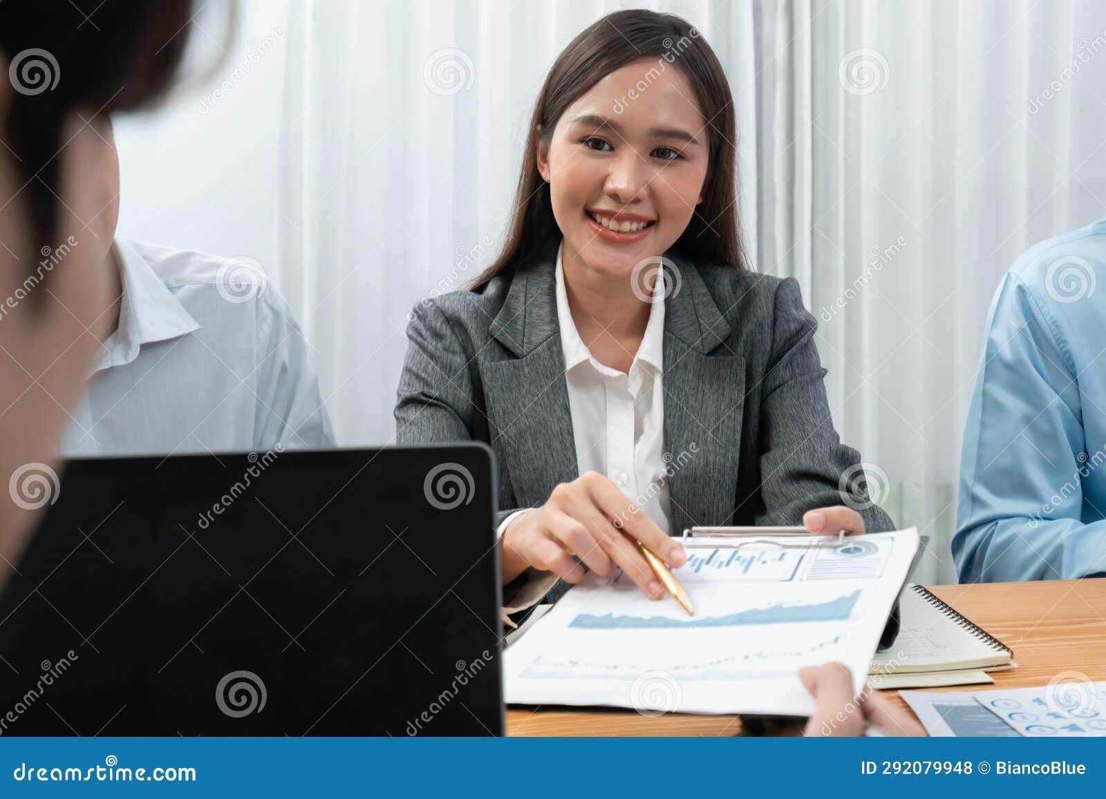 Asian Analyst Team Use Data Science BI for Data Analysis. Concord Stock ...