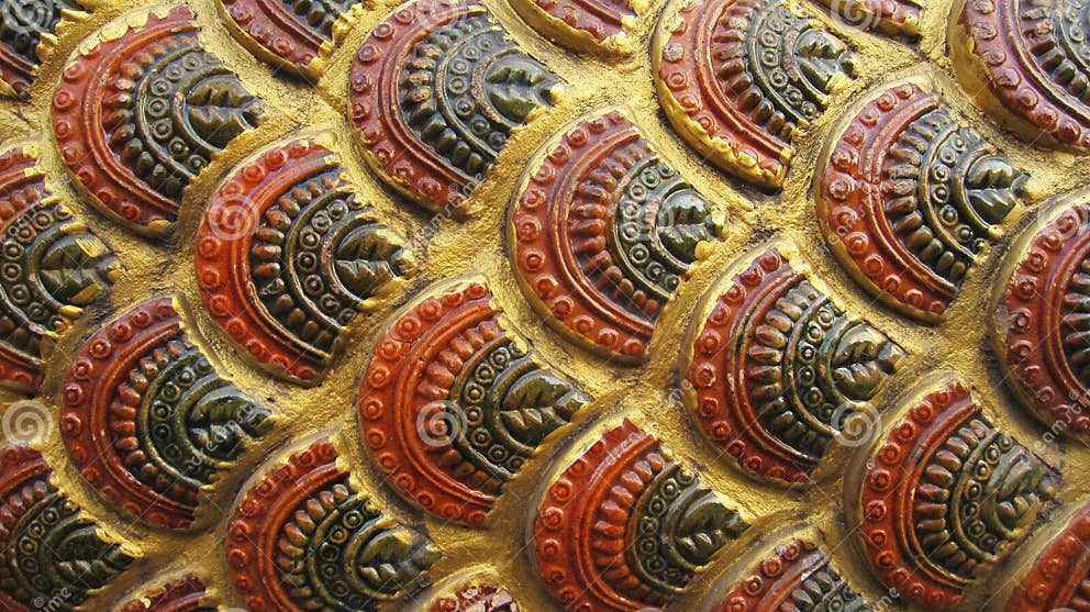 Asian Ancient Golden Giant Snake Scale Pattern Stock Image - Image of ...