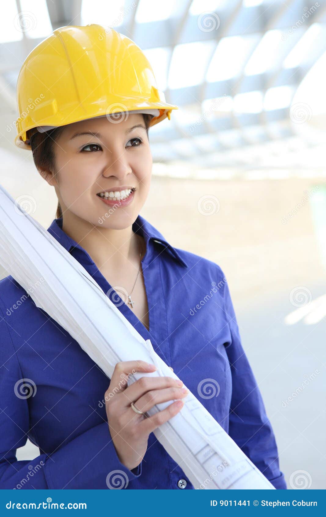 Asian Architect on Construction Site Stock Image - Image of chinese ...
