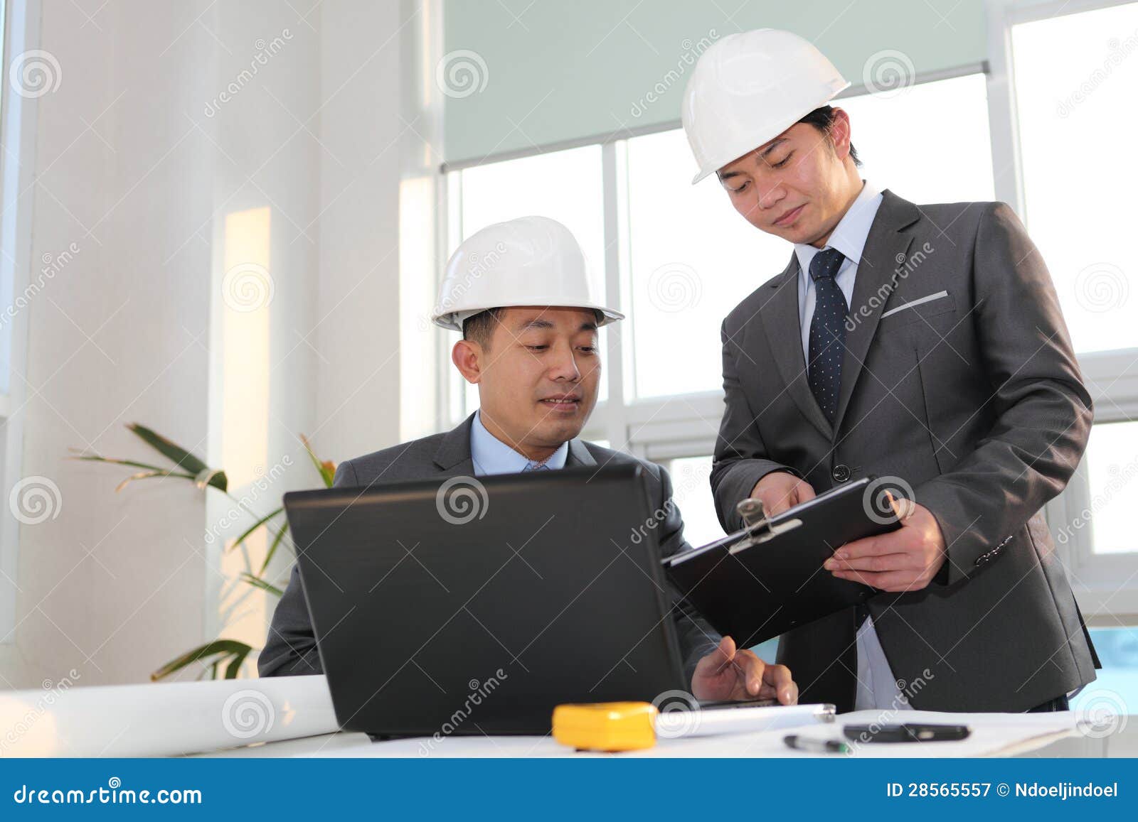Asian Architect Working on Planning Stock Image - Image of design ...
