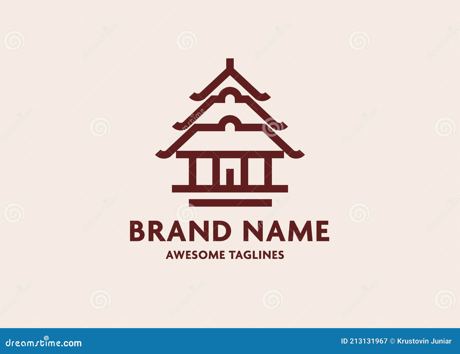 Asian Architecture Logo stock vector. Illustration of company - 213131967