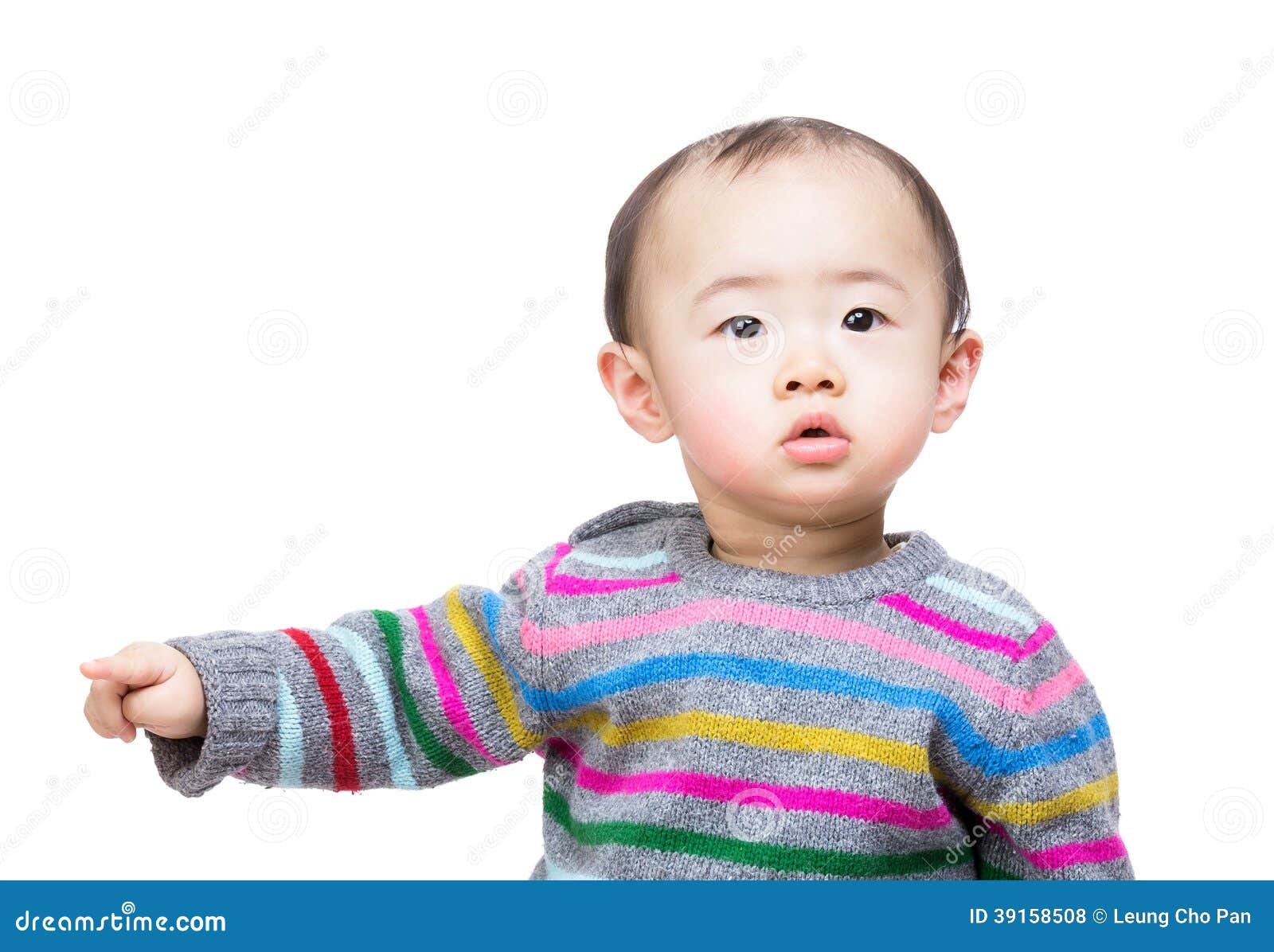 Asian Baby Boy Pointing Aside Stock Photo - Image of laugh, open: 39158508