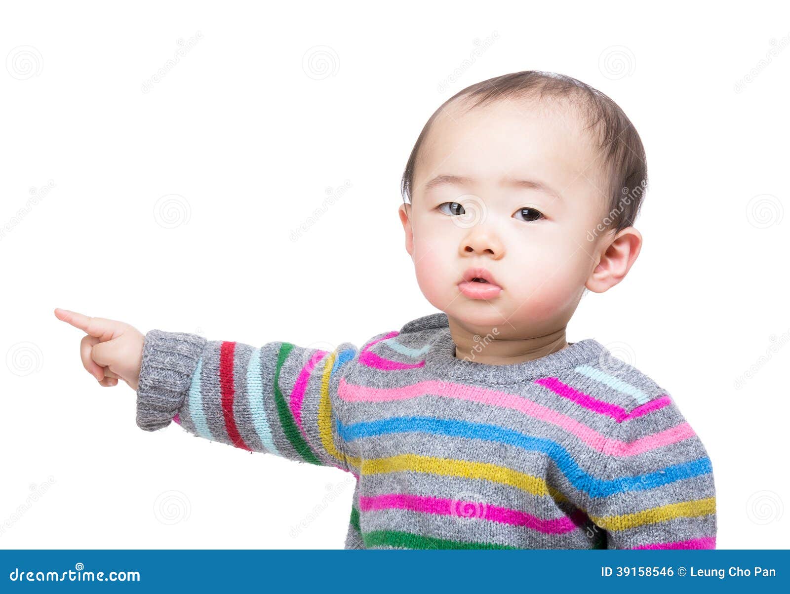 Asian Baby Boy Pointing Aside Stock Photo - Image of people, human ...