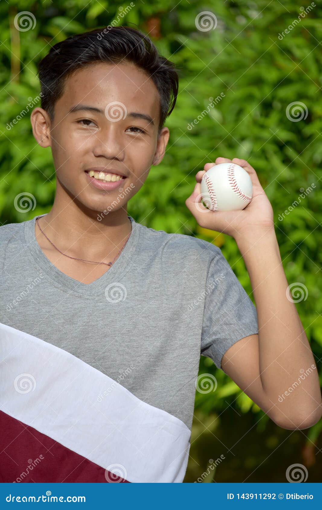 Asian Baseball Player and Happiness with Baseball Stock Photo - Image ...