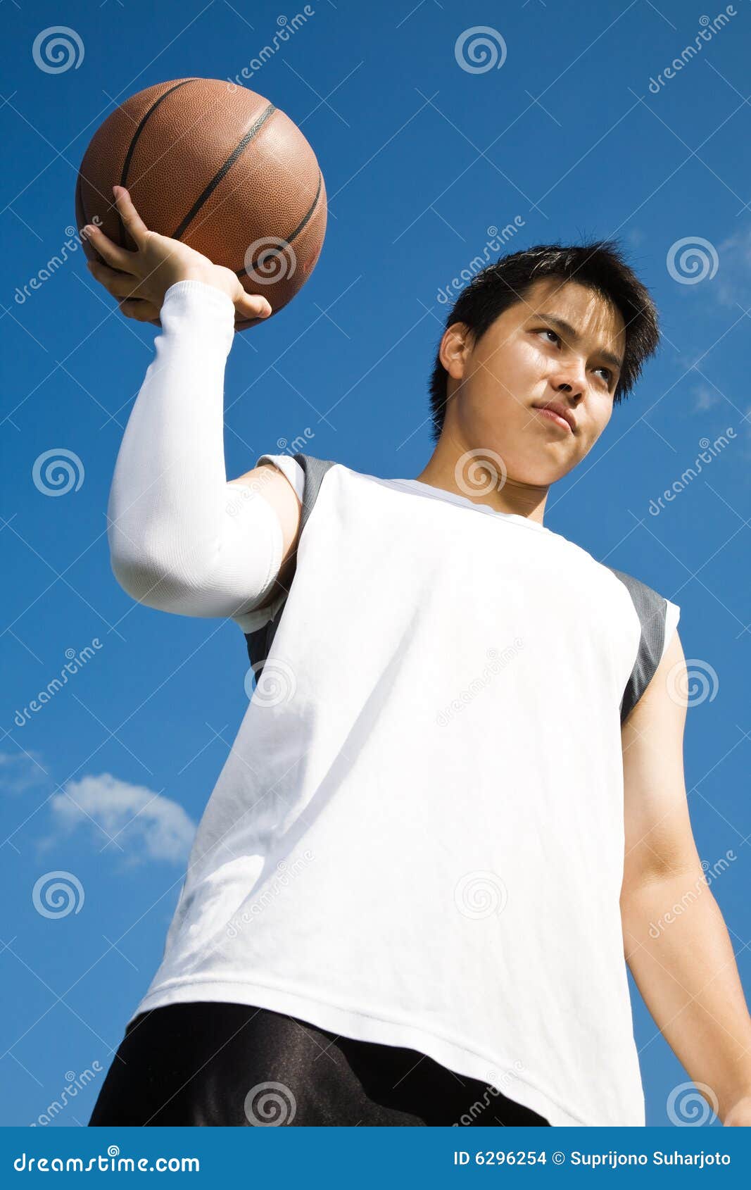 Asian basketball player stock photo. Image of hoops, clouds - 6296254
