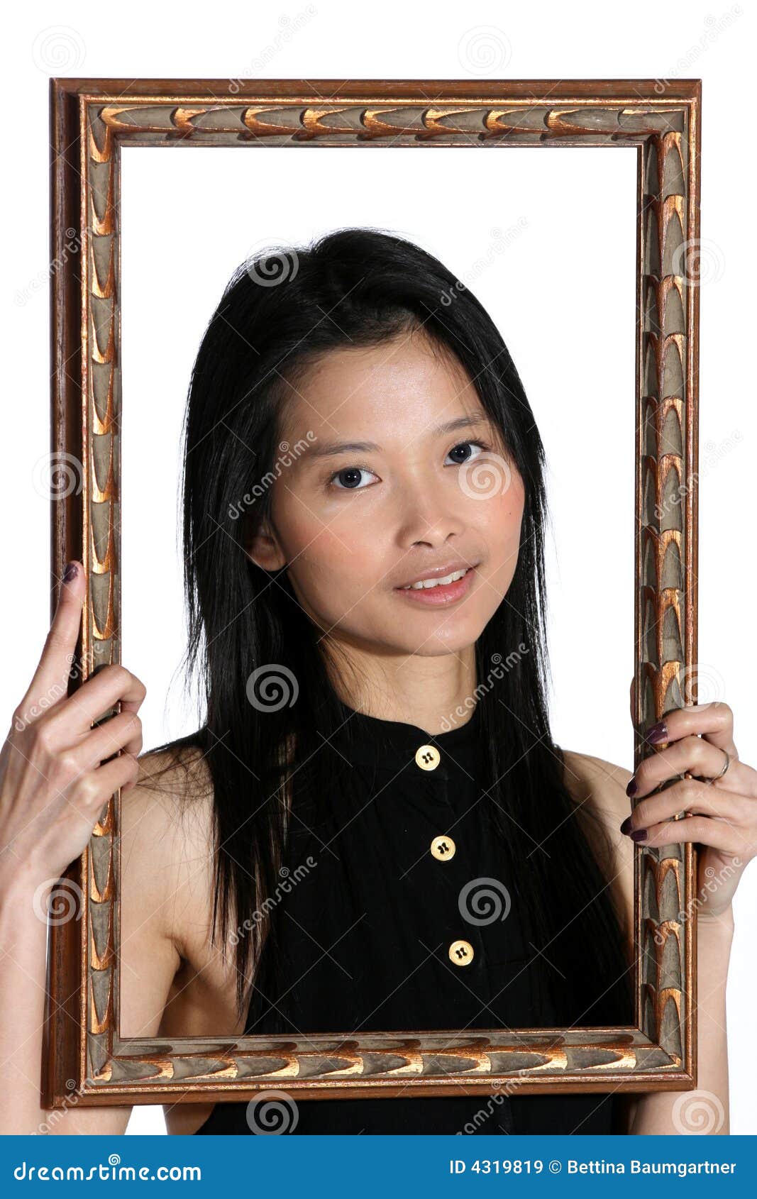 Asian Beauty in a frame stock image. Image of lips, lifestyle - 4319819