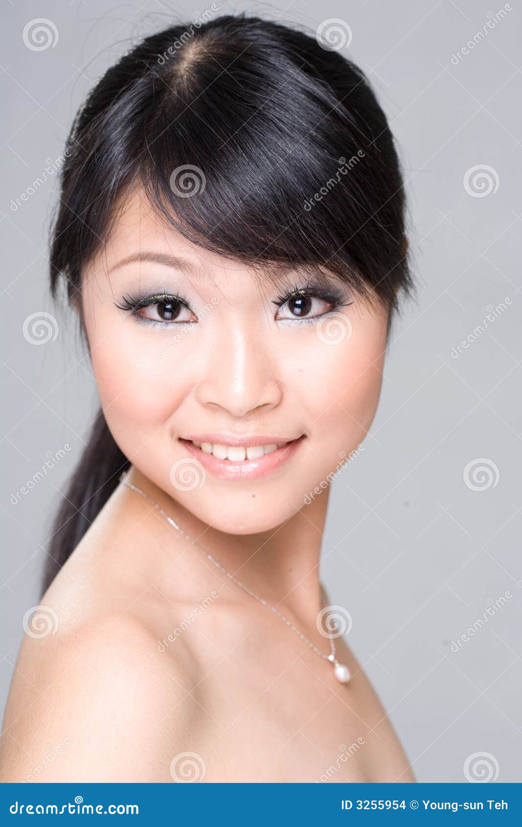 Asian Beauty smile stock photo. Image of attractive, eyesight - 3255954