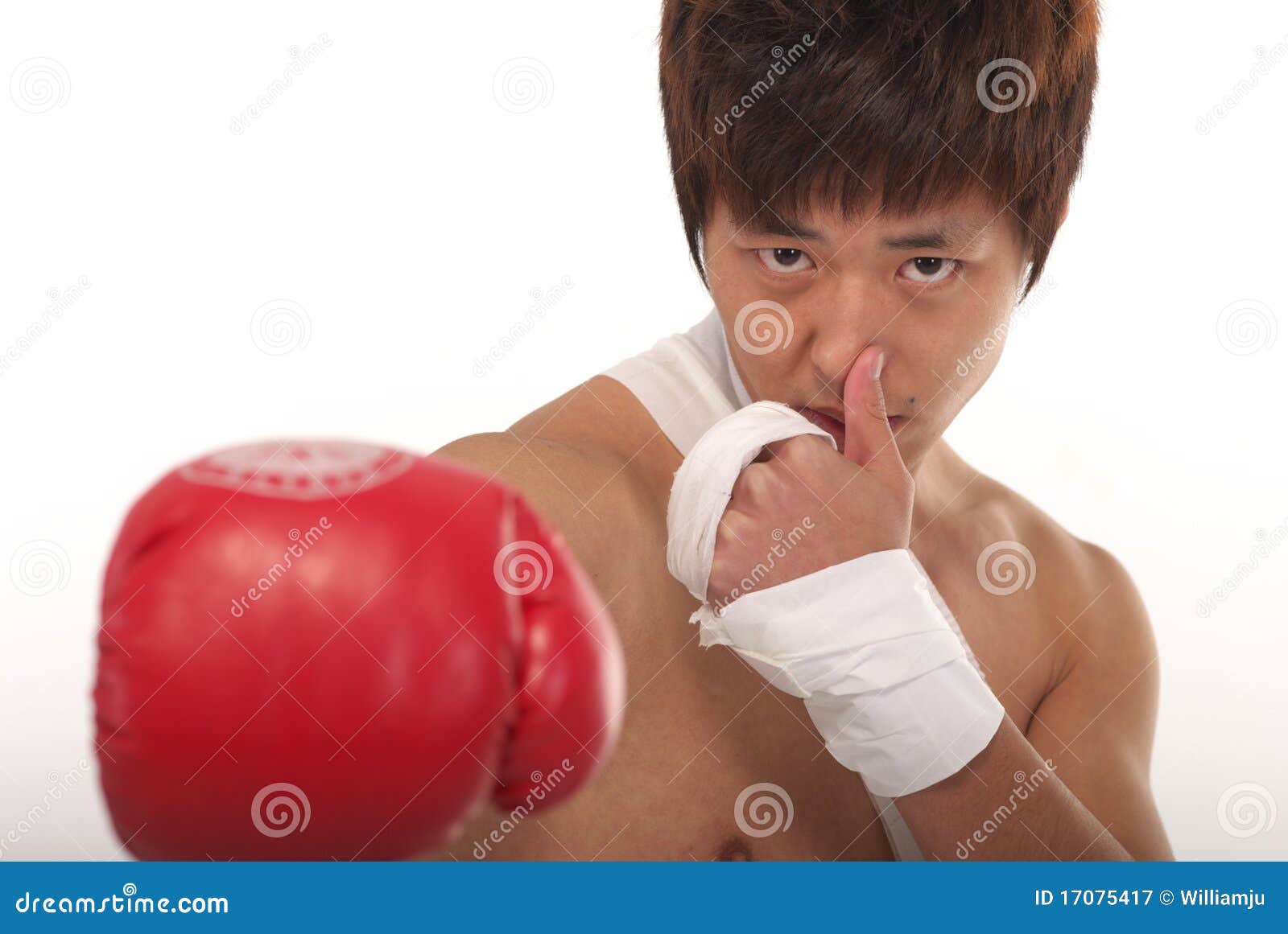 Asian Boxer Man With Punching Bags Royalty-Free Stock Image ...