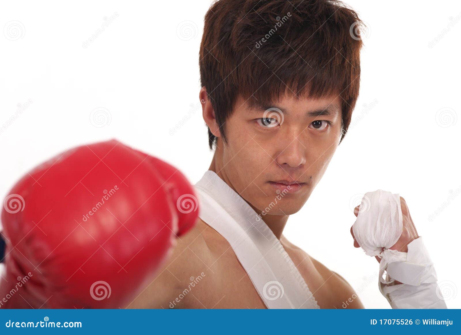 Asian Boxer Man With Punching Bags Royalty-Free Stock Image ...