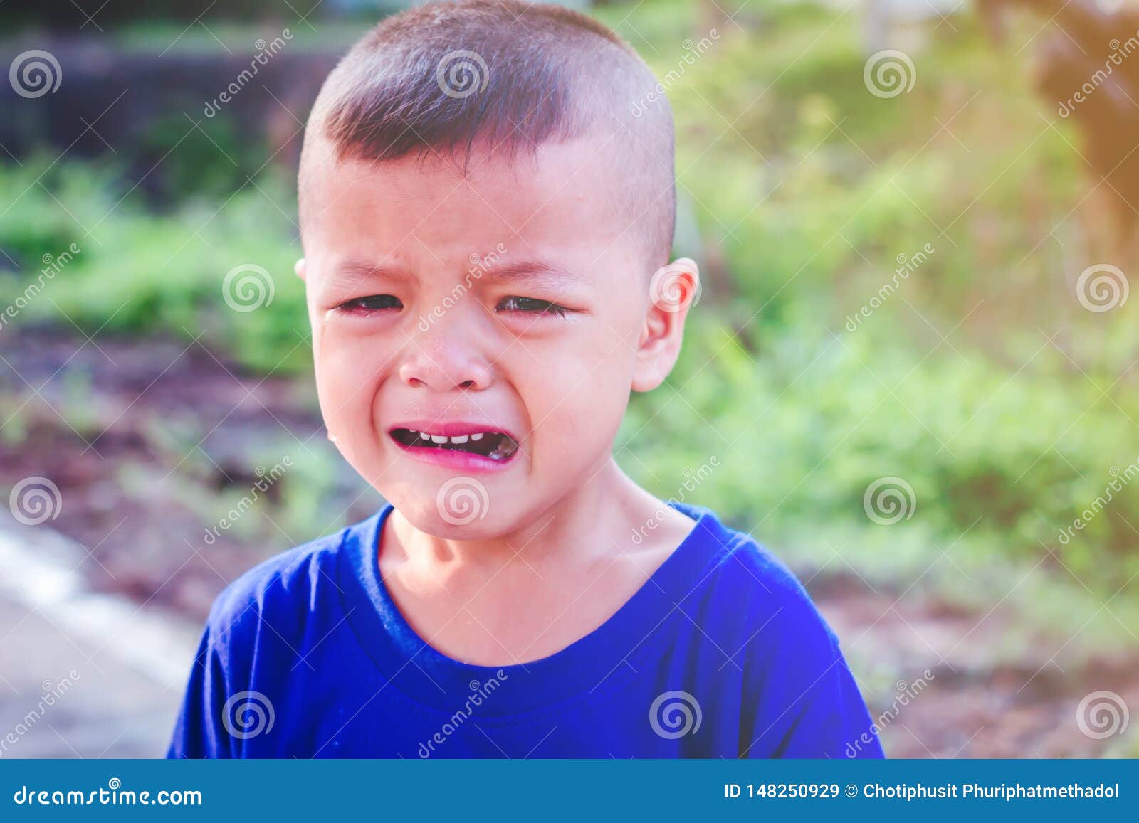 Asian Boy Crying on the Street Stock Image - Image of asian, expression ...