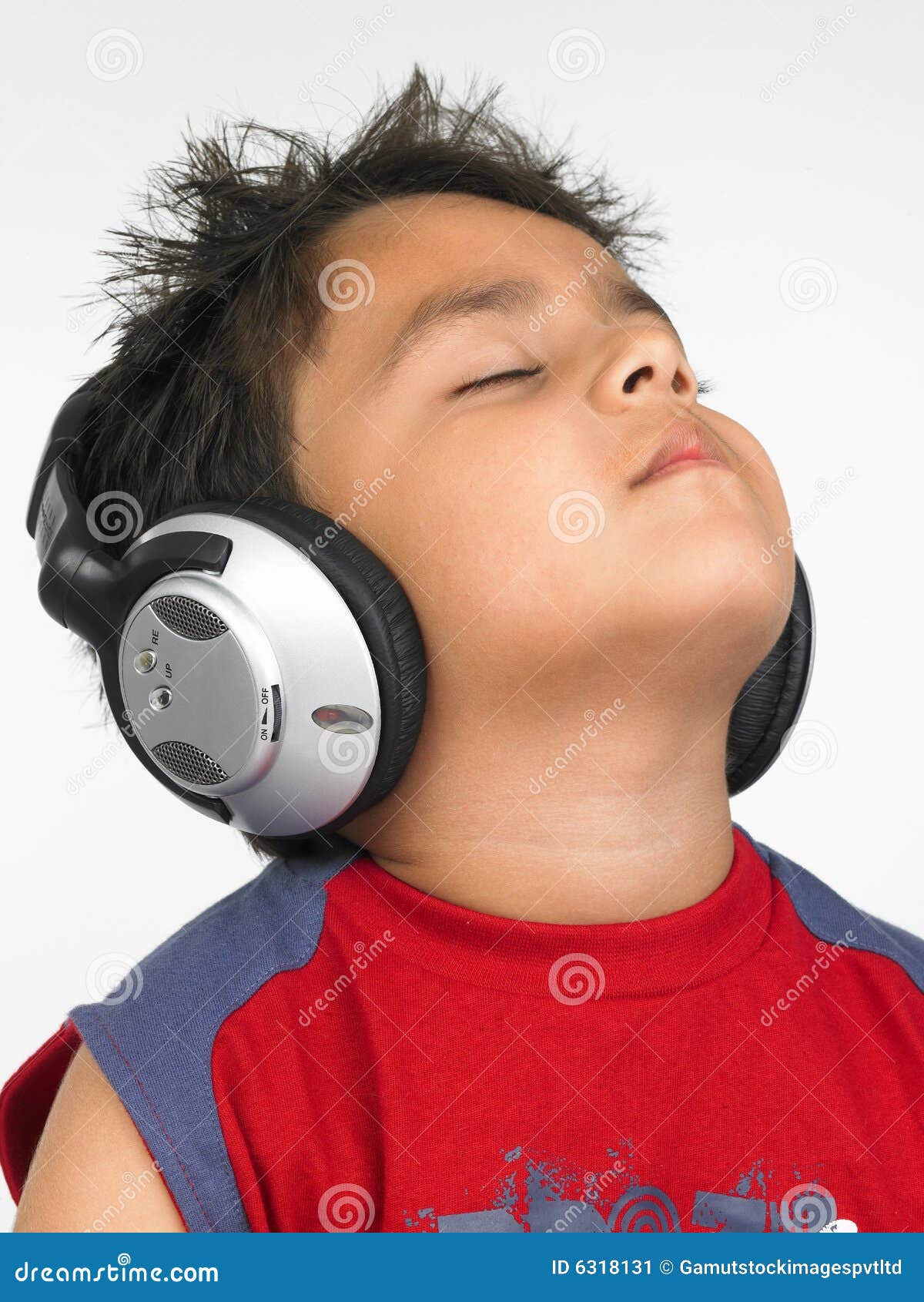 Asian boy with headphones stock image. Image of disc, asian - 6318131
