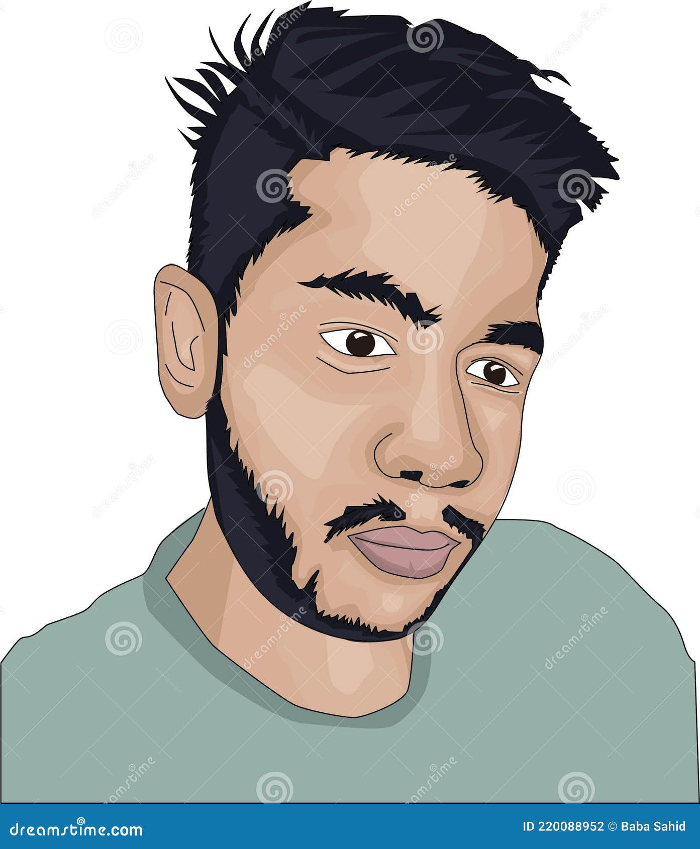 Asian Boy Illustrator Vector Art Stock Illustration - Illustration of ...