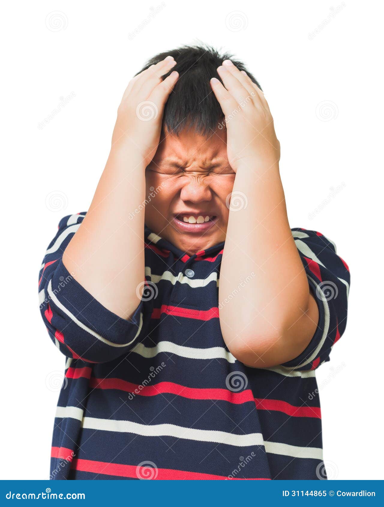 Asian Boy with Migraine Problem Stock Image - Image of headache ...