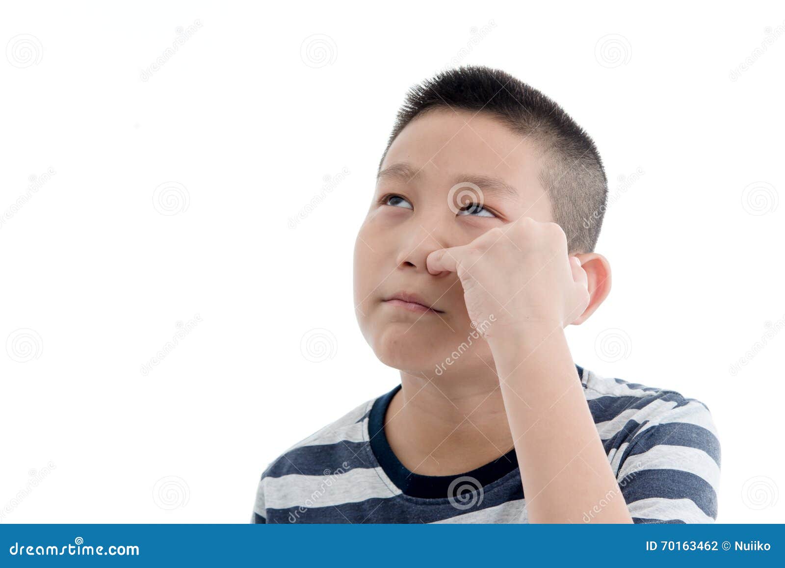 Asian Boy Picking a Booger on White Stock Photo - Image of activities ...