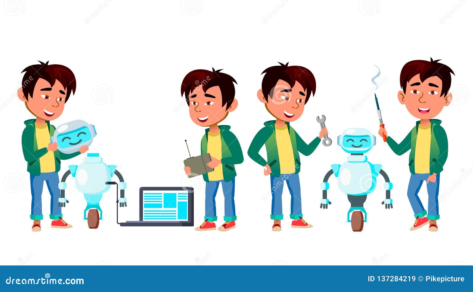 Build Up Robot Illustration | CartoonDealer.com #261041432