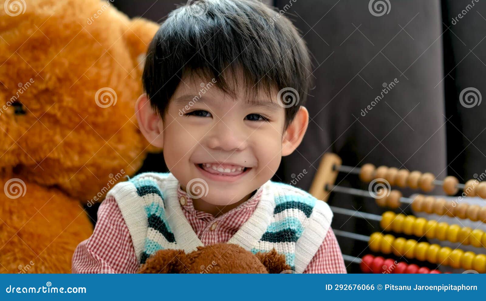 Asian Boy Smiling and Laughing Happily Lying on Bed. Stock Footage ...
