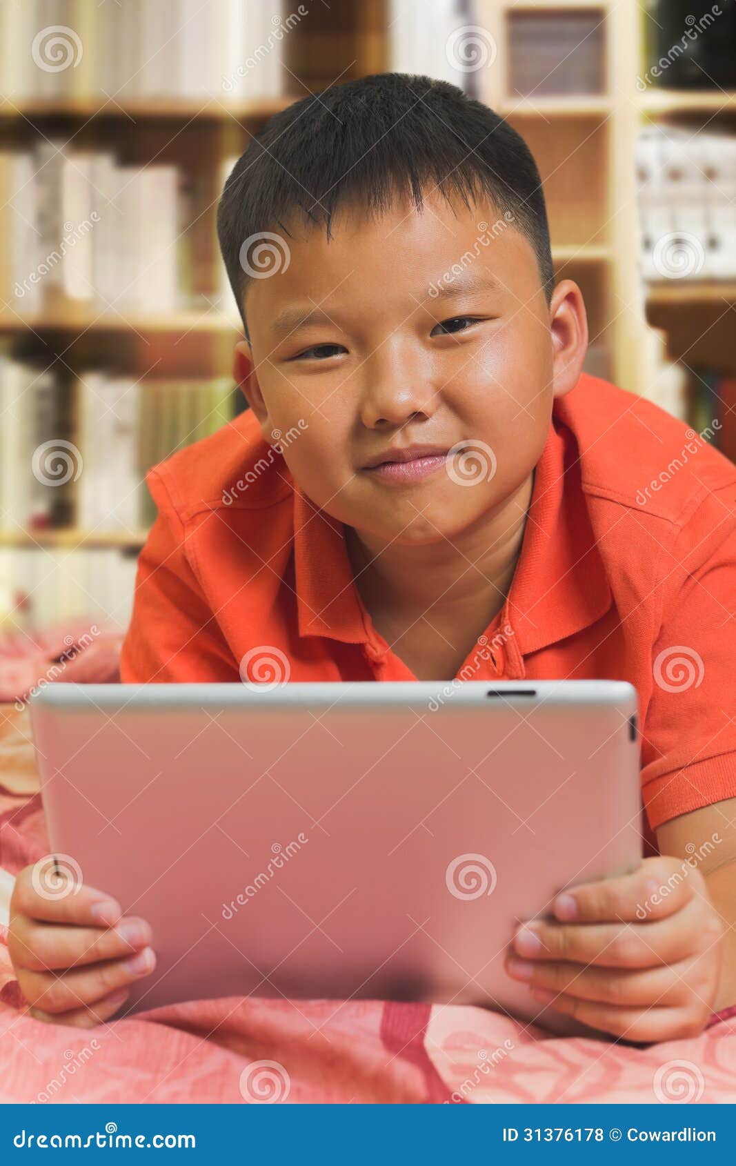 Asian Boy with a Tablet Computer Stock Photo - Image of child, enjoy ...