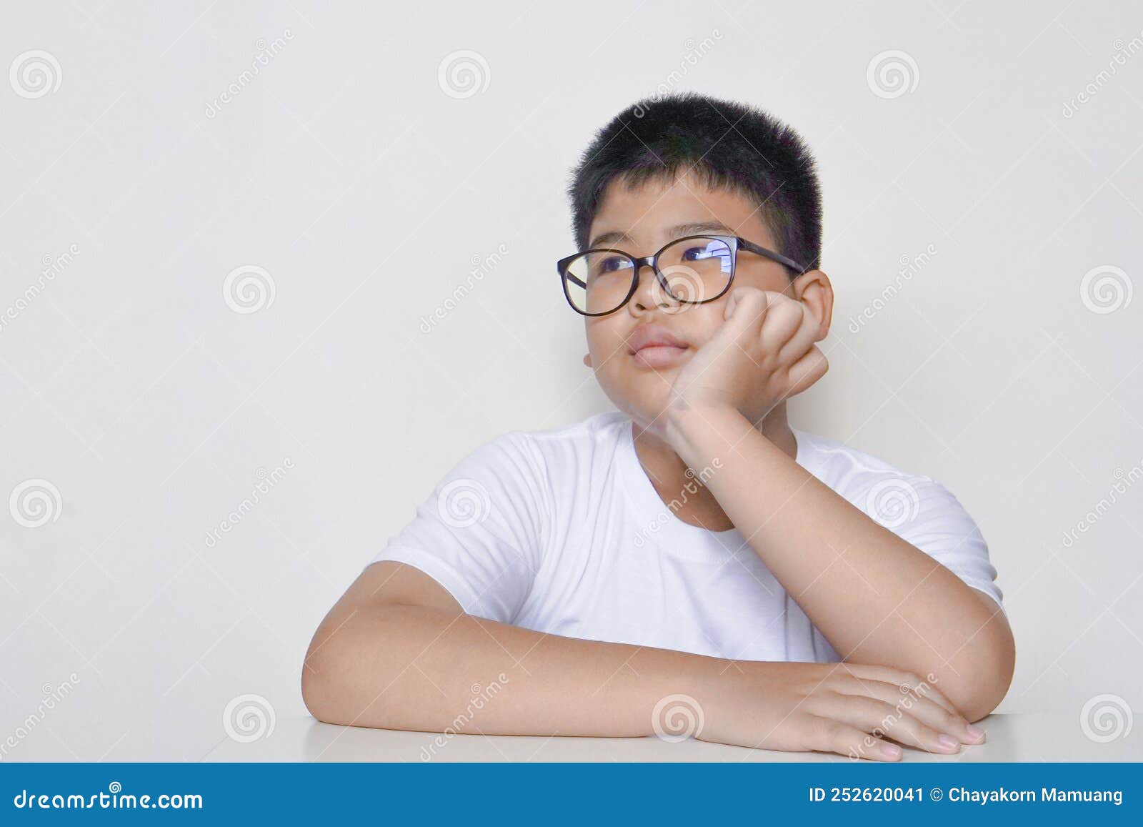 Asian Boy Thinking Contemplating and Decided Stock Image - Image of ...