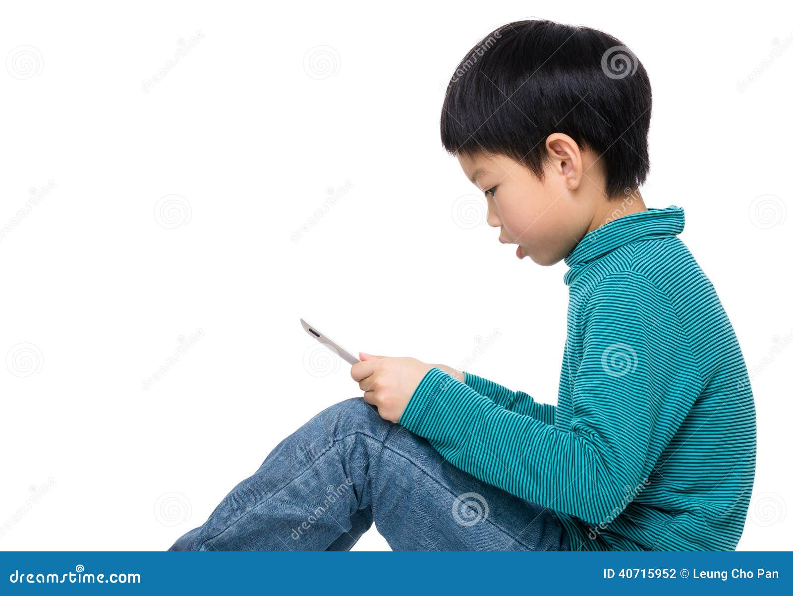 Asian Boy Using Tablet Computer Stock Photo - Image of child, japanese ...