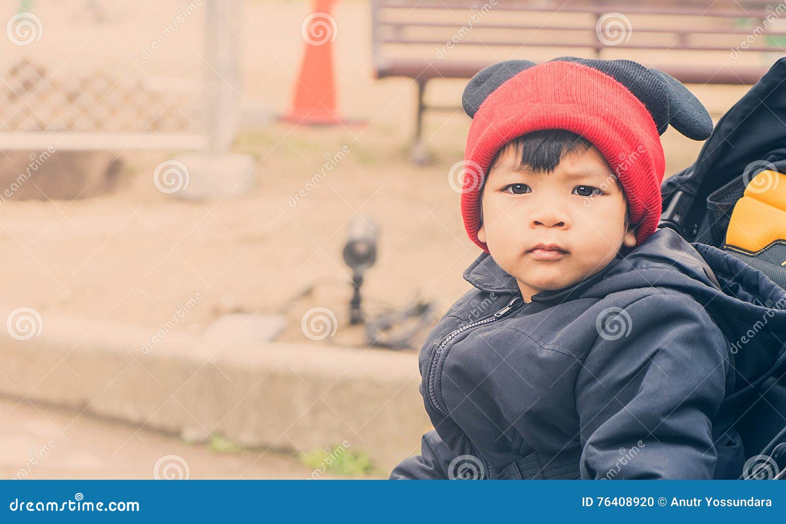 Asian Boy Wearing a Winter Clothes Stock Photo - Image of cold, weather ...