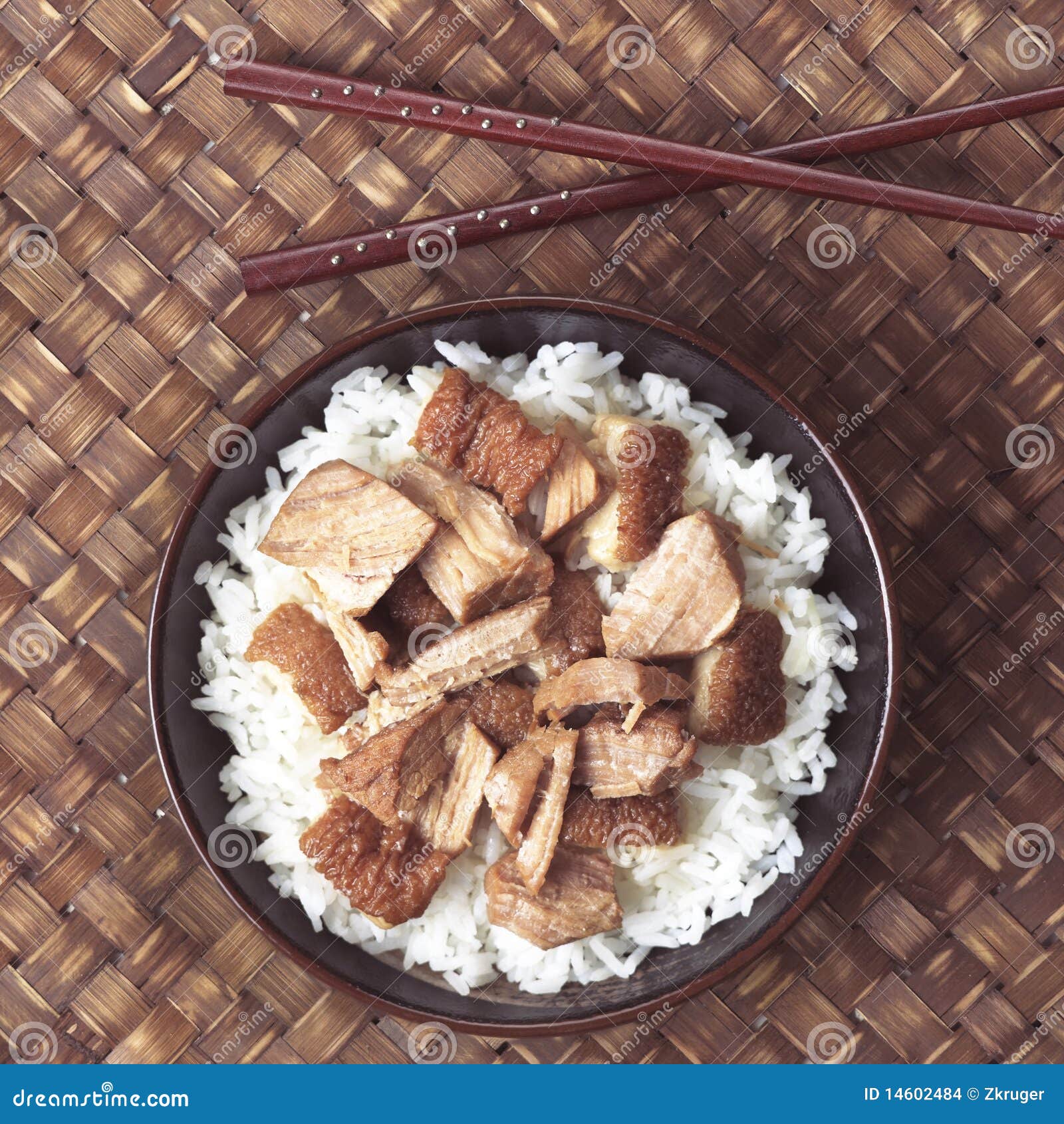 Asian braised pork rice stock photo. Image of delicious - 14602484