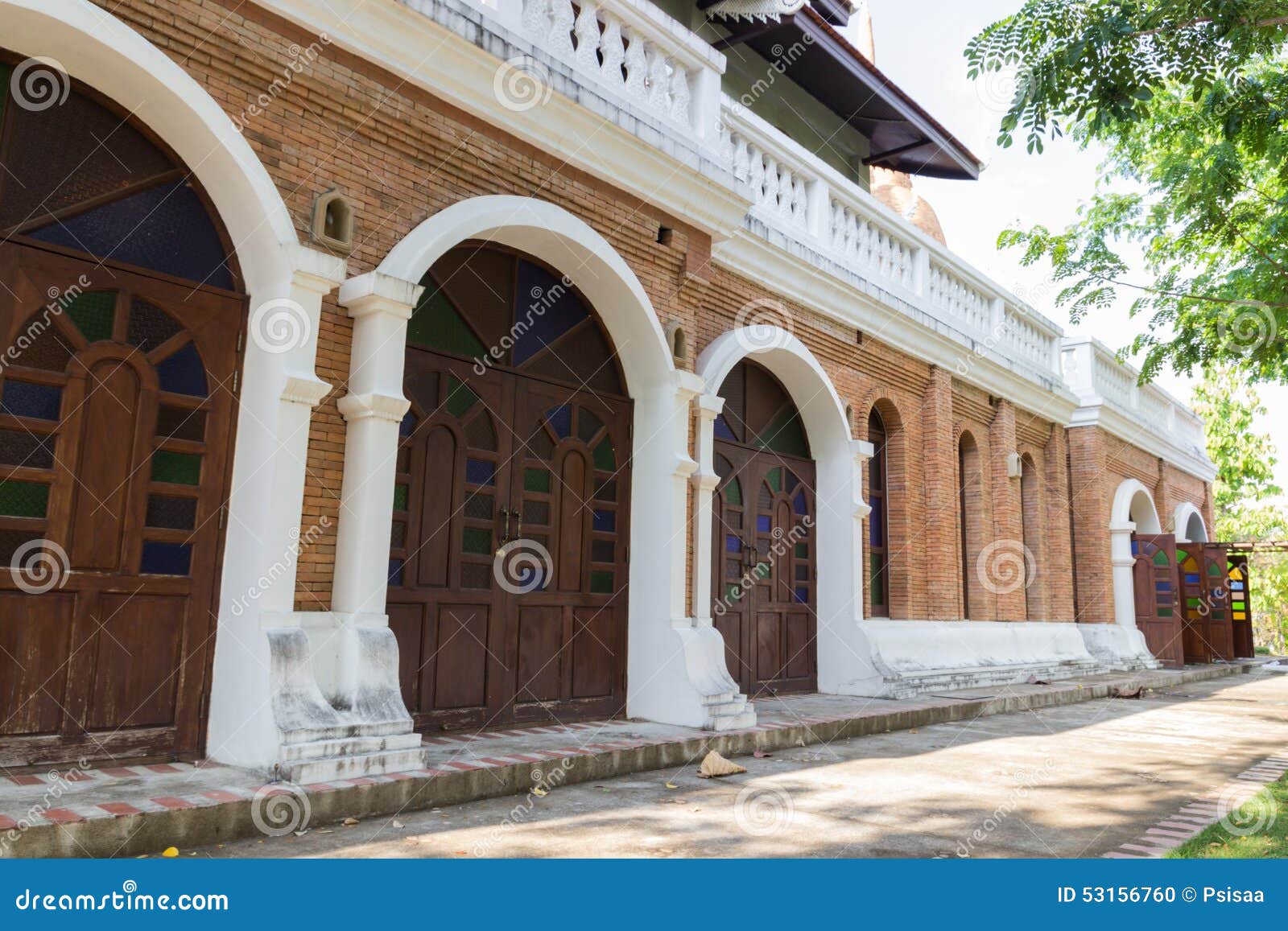 Asian brick building stock photo. Image of outdoor, architecture - 53156760