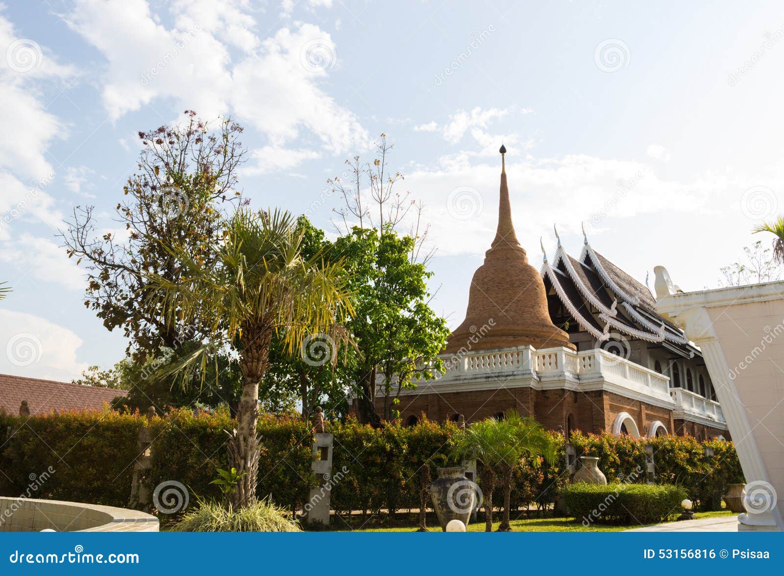 Asian brick pagoda stock photo. Image of asia, buddhism - 53156816