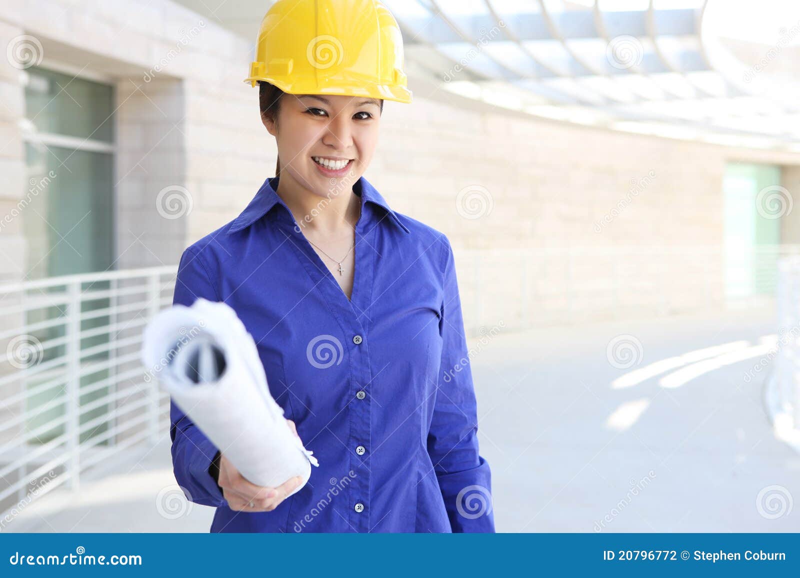 Asian Builder on Construction Site Stock Photo - Image of designer ...