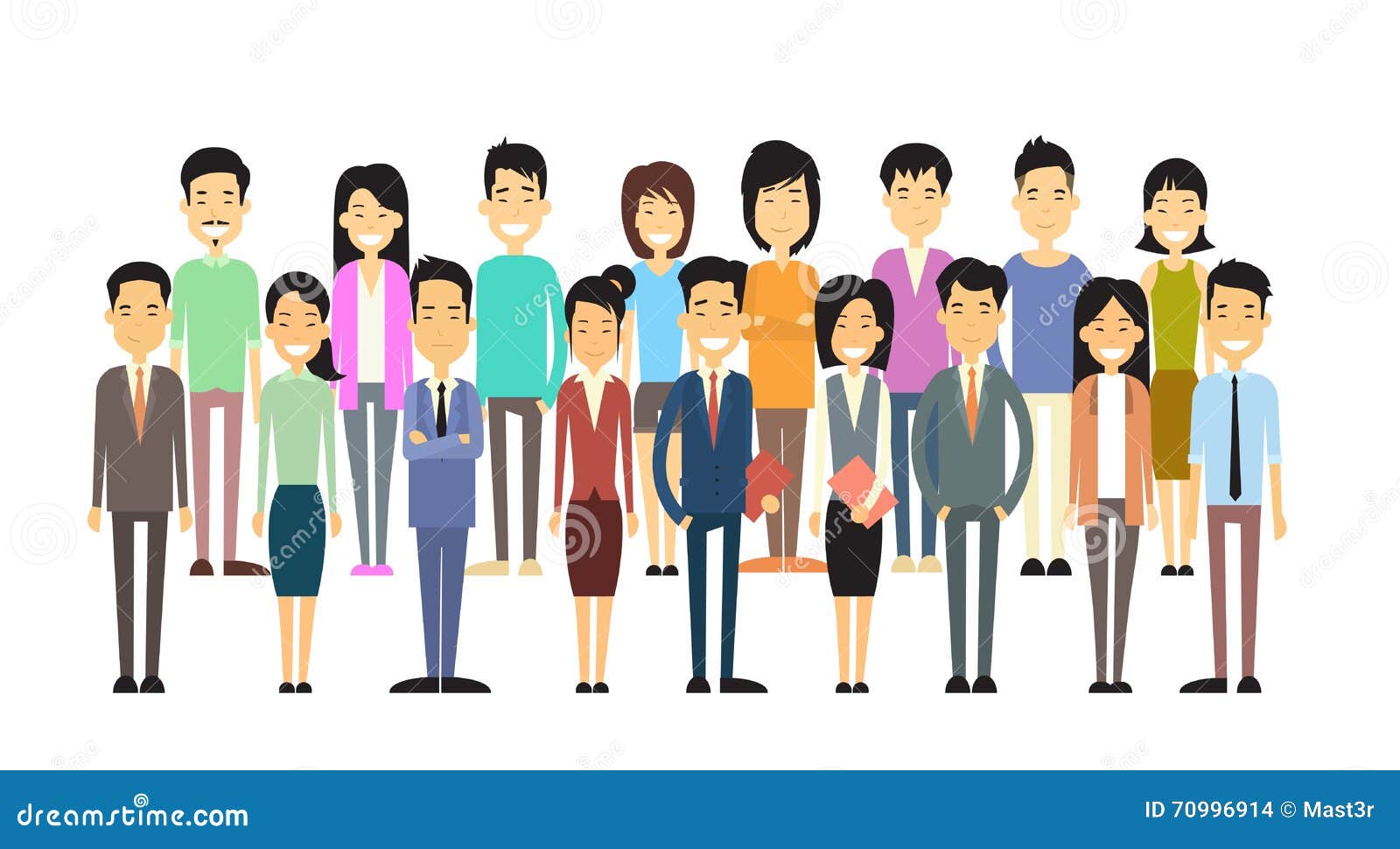 Business Casual Fashion. Front, Side, Back View Animated Character ...