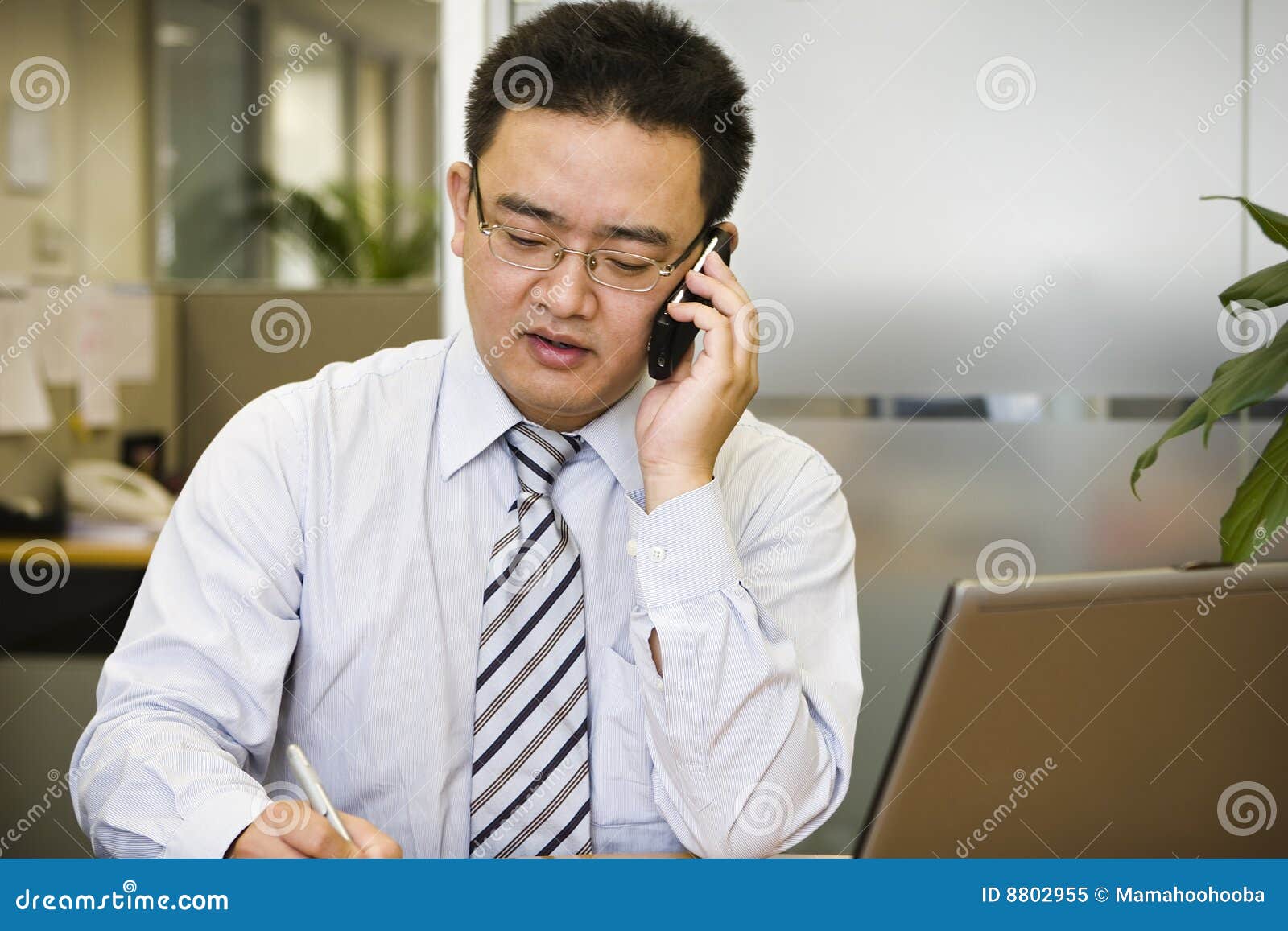 Asian business executive stock image. Image of calling - 8802955
