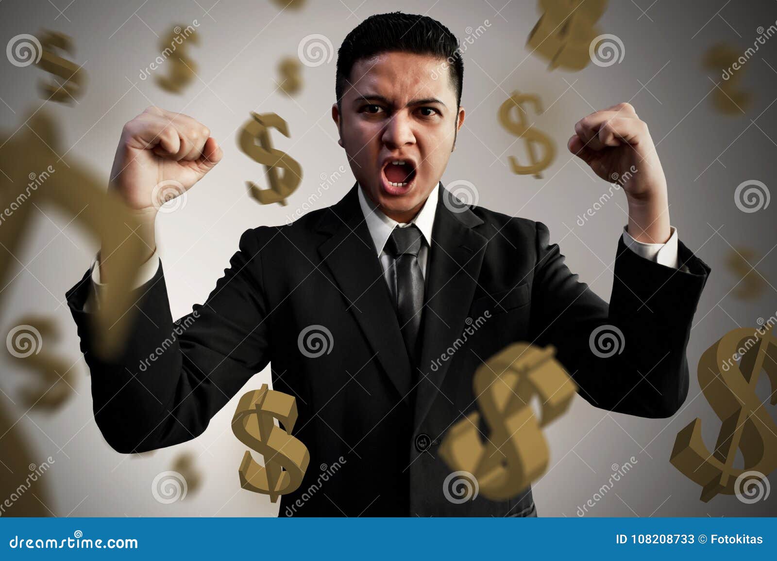 Asian Business Man Celebrating Successful Stock Image - Image of career ...