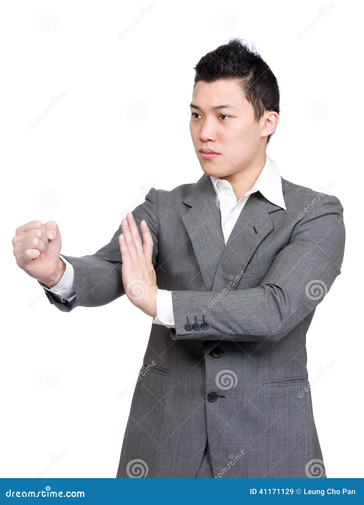 Asian business man fight stock image. Image of kungfu - 41171129