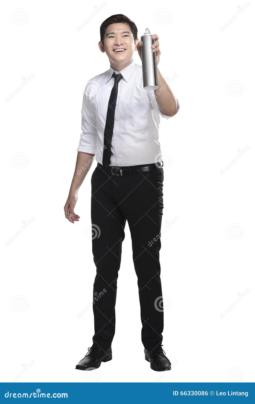 Asian Business Man Spraying Something Stock Photo - Image of holding ...