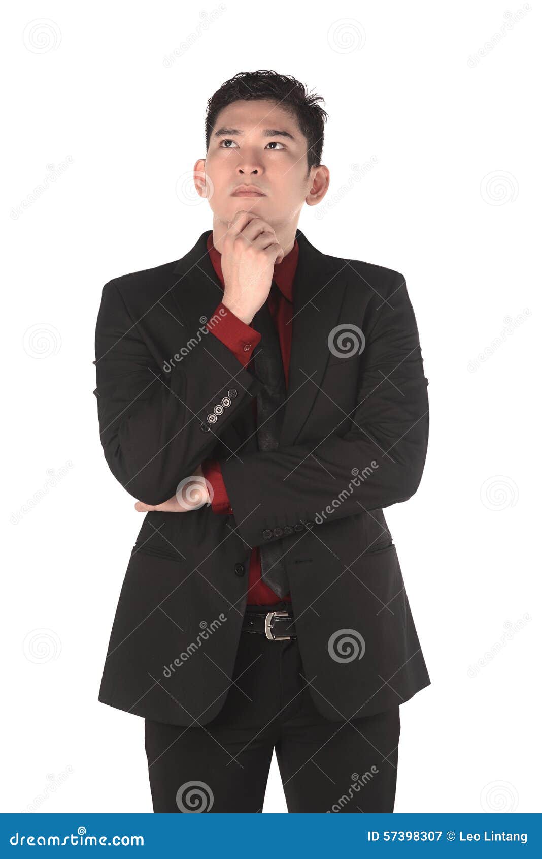 Asian Business Man Thinking Stock Image - Image of handsome, thinking ...