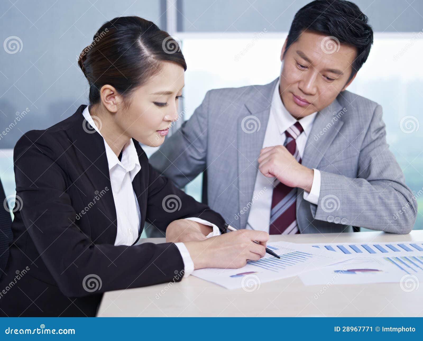 Asian business people stock image. Image of explaining - 28967771